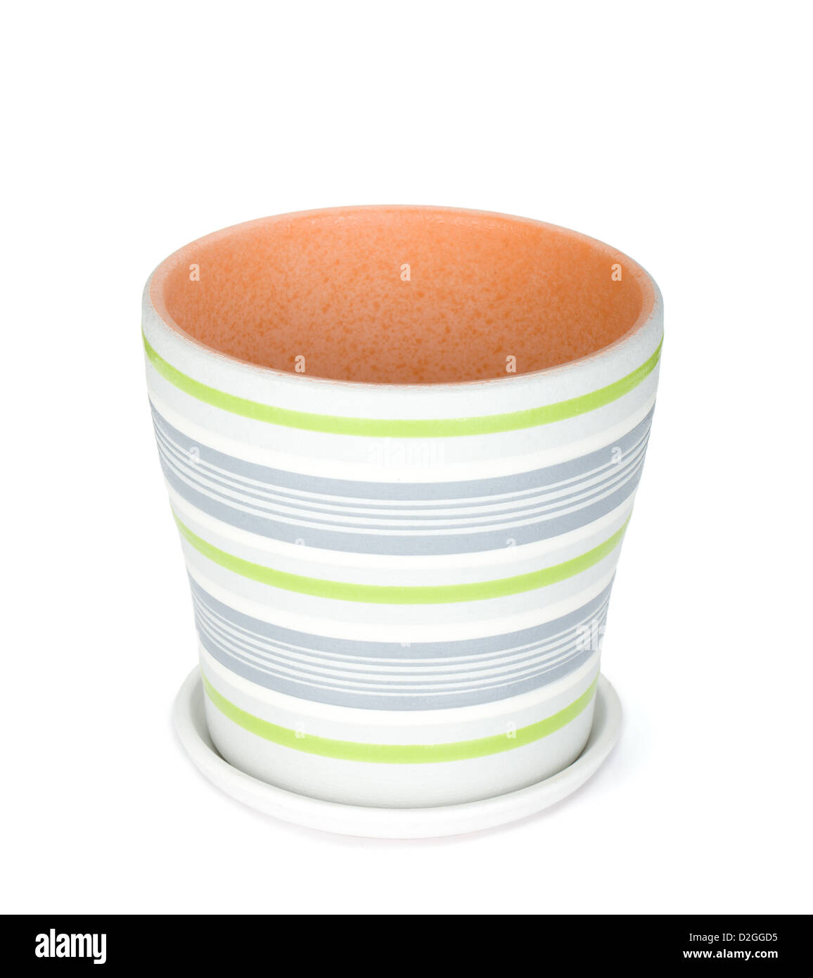 Empty flower pot. Isolated on white background Stock Photo - Alamy