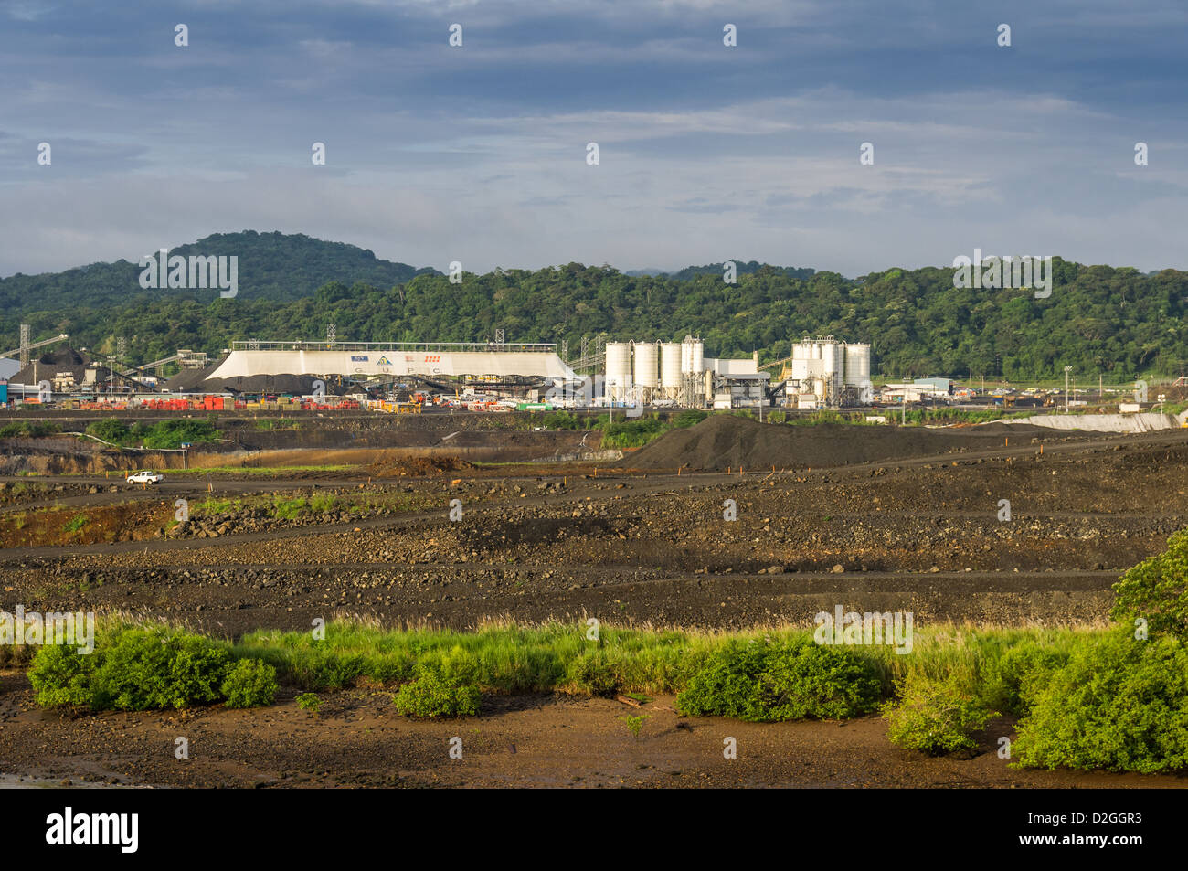 Panama Panama Canal Construction of the new expanded locks on the canal ...