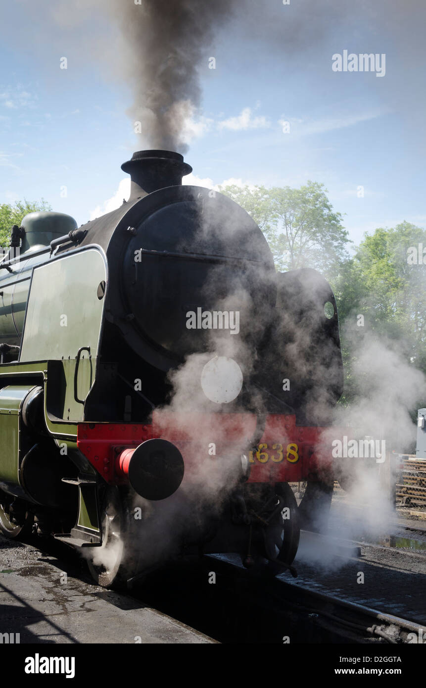 Maunsell U Class steam engine at Bluebell Railway, Sheffield Park, near ...