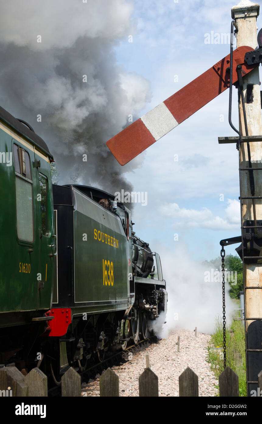 Maunsell U Class steam engine at Bluebell Railway, Sheffield Park, near ...