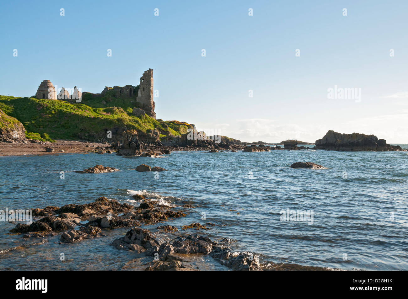 Scotland, South Ayrshire, Dunure Castle 13C Stock Photo - Alamy