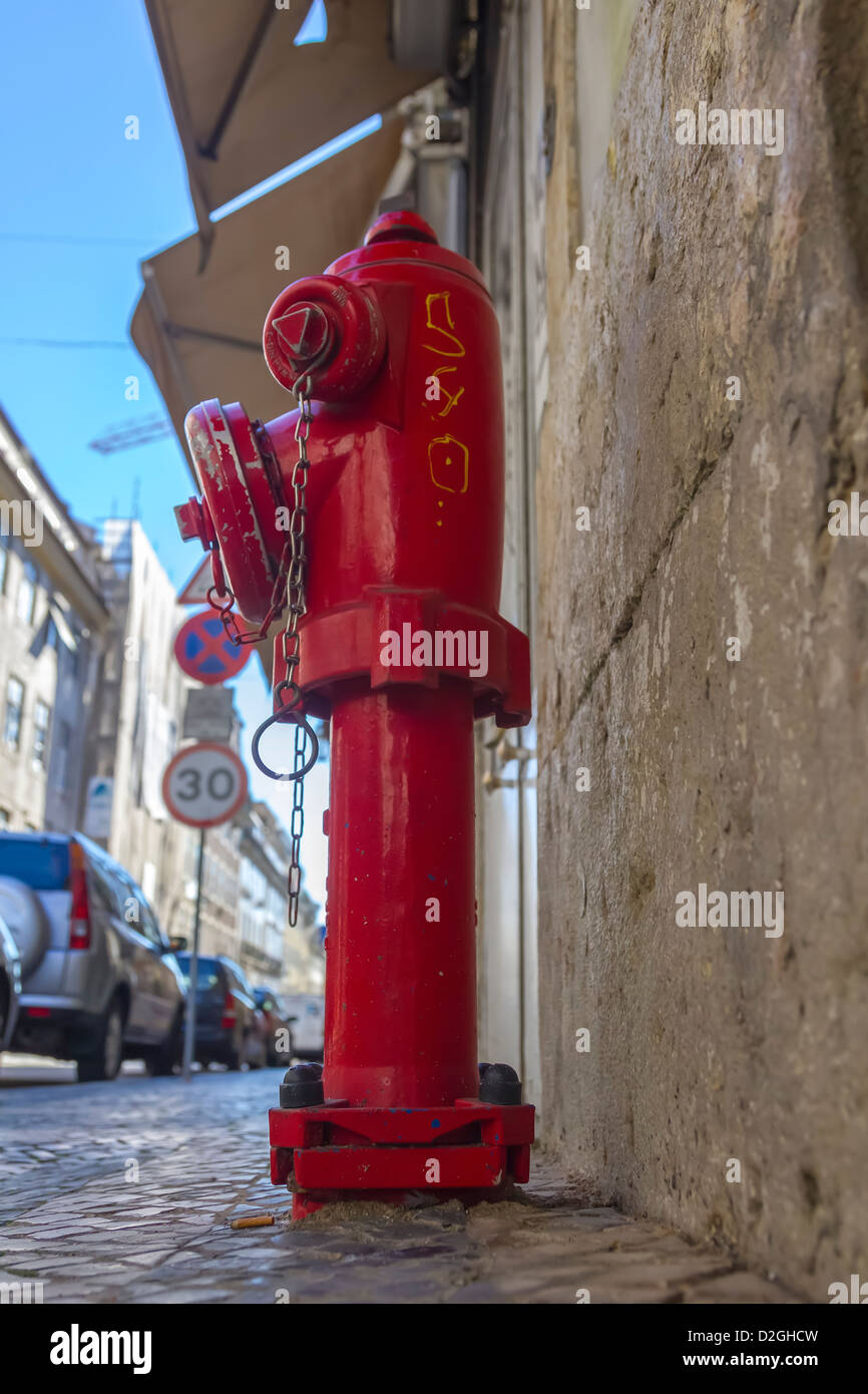 Low view of a Fire Hydrant, Lisbon, Portugal Stock Photo - Alamy