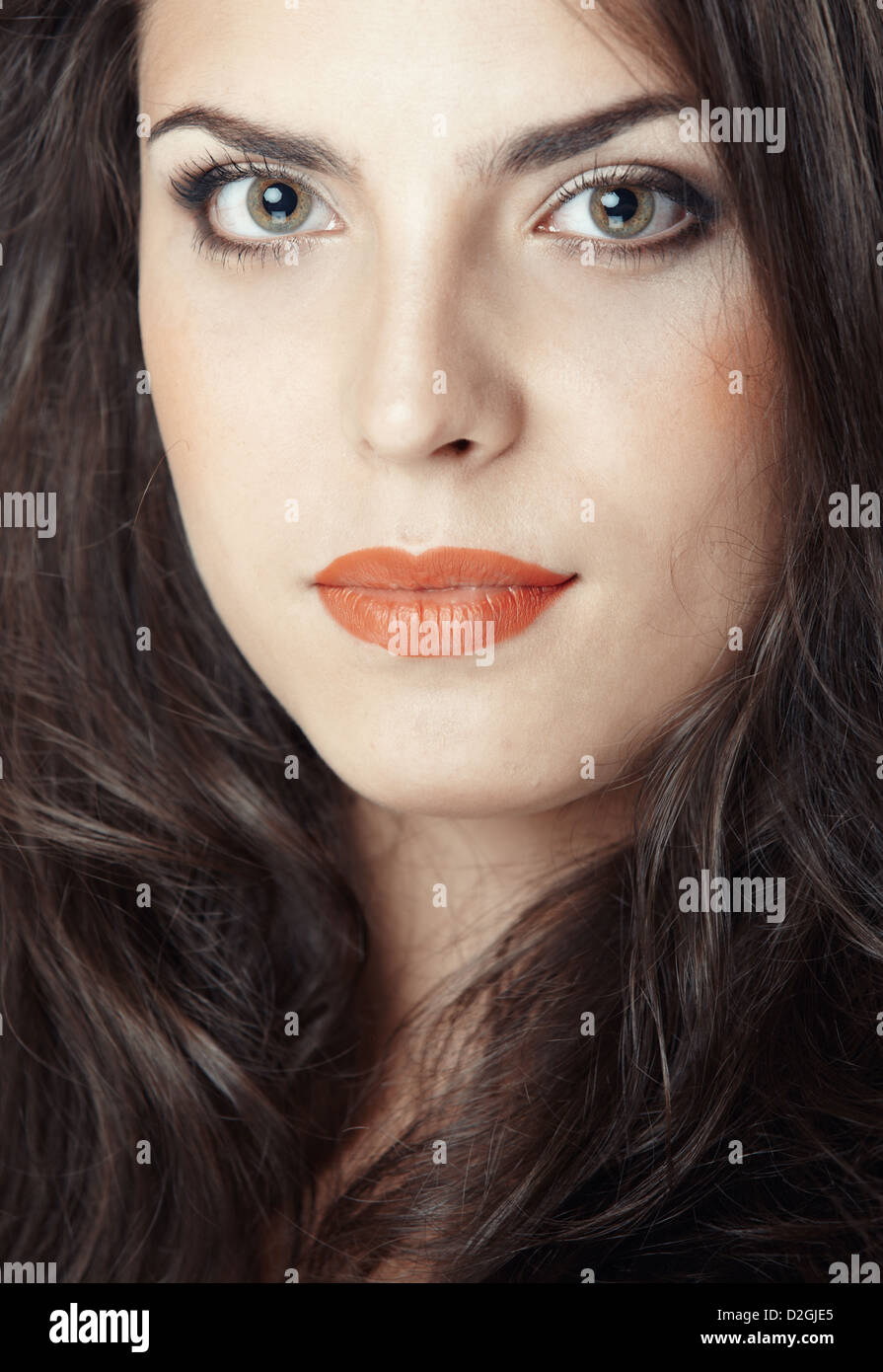 Attractive lady with perfect makeup. Close-up portrait Stock Photo - Alamy