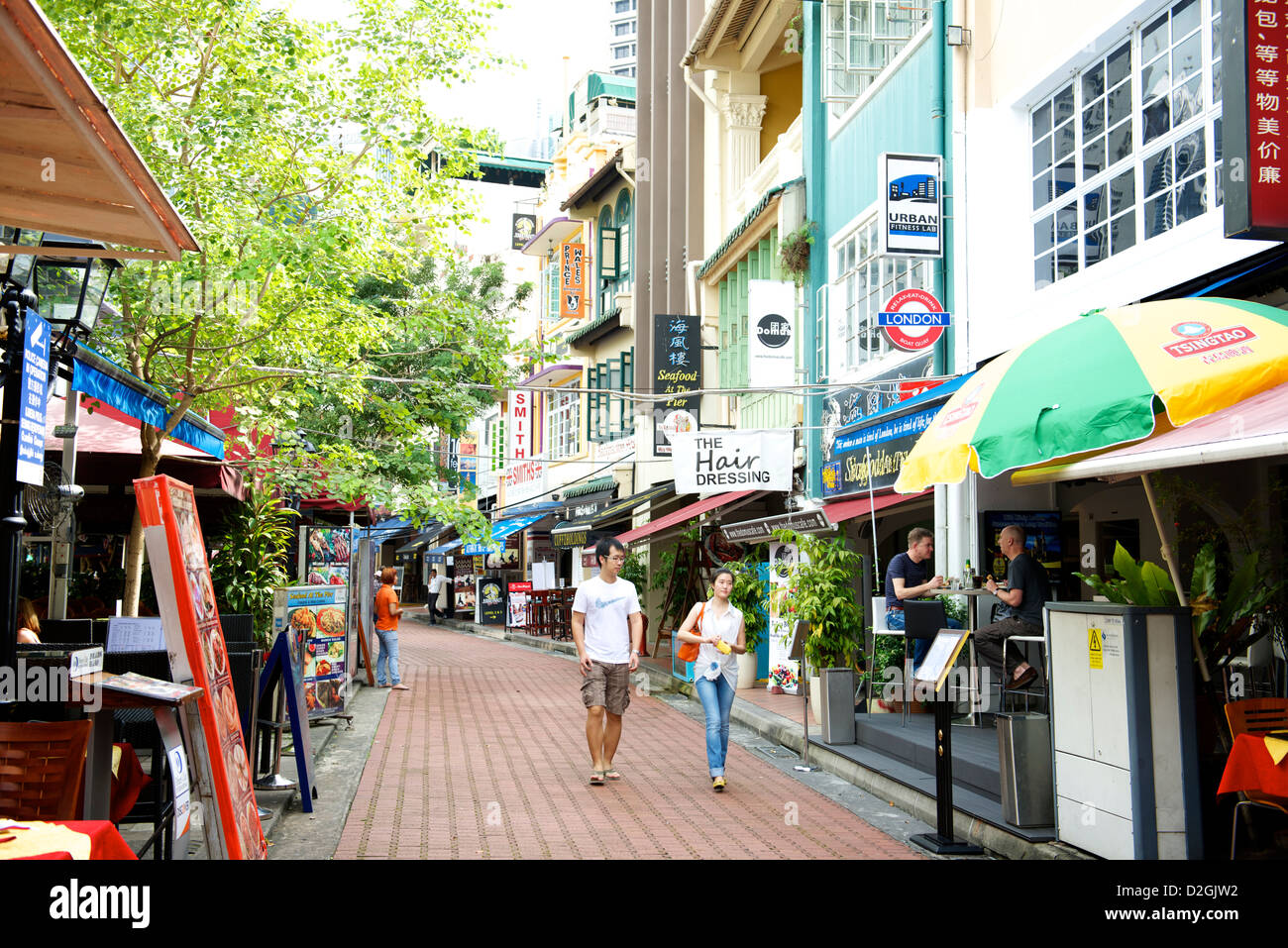 Boat Quay Singapore Stock Photo - Alamy