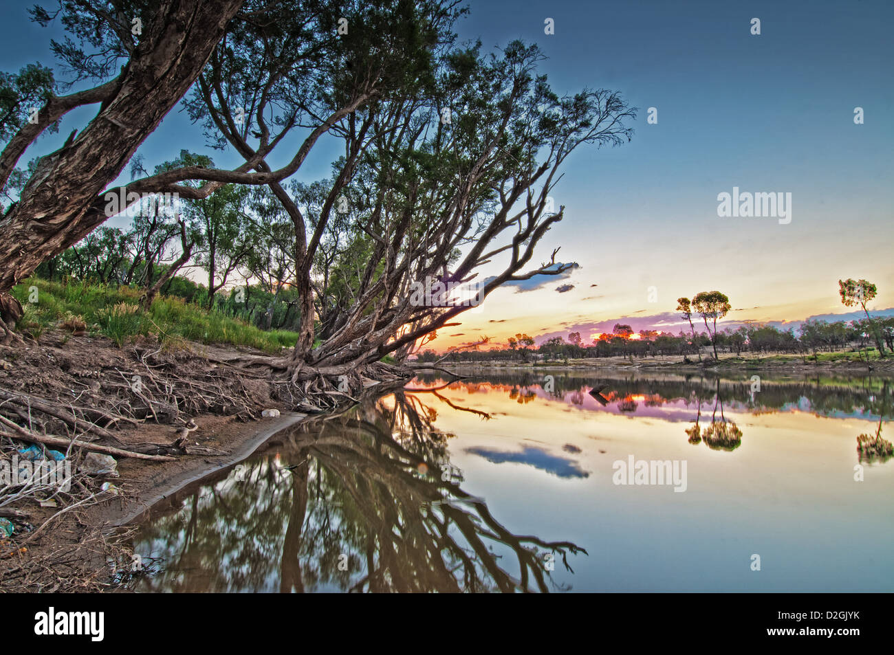 HDR image of the Balonne River in St George, Queensland, Australia ...