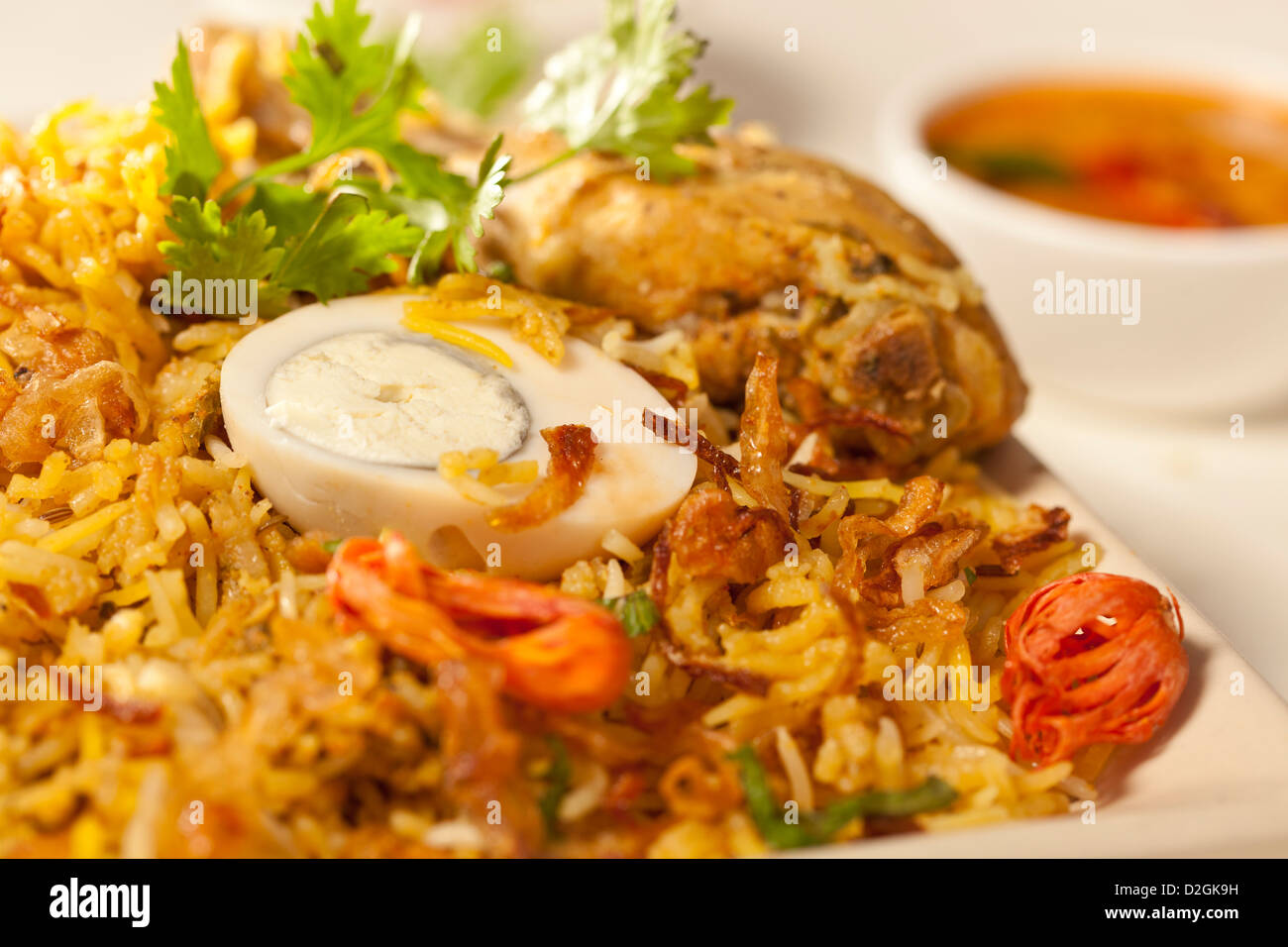 Chicken biryani plate hi-res stock photography and images - Alamy