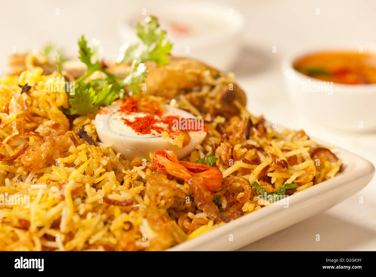Hot delicious chicken biryani Stock Photo - Alamy