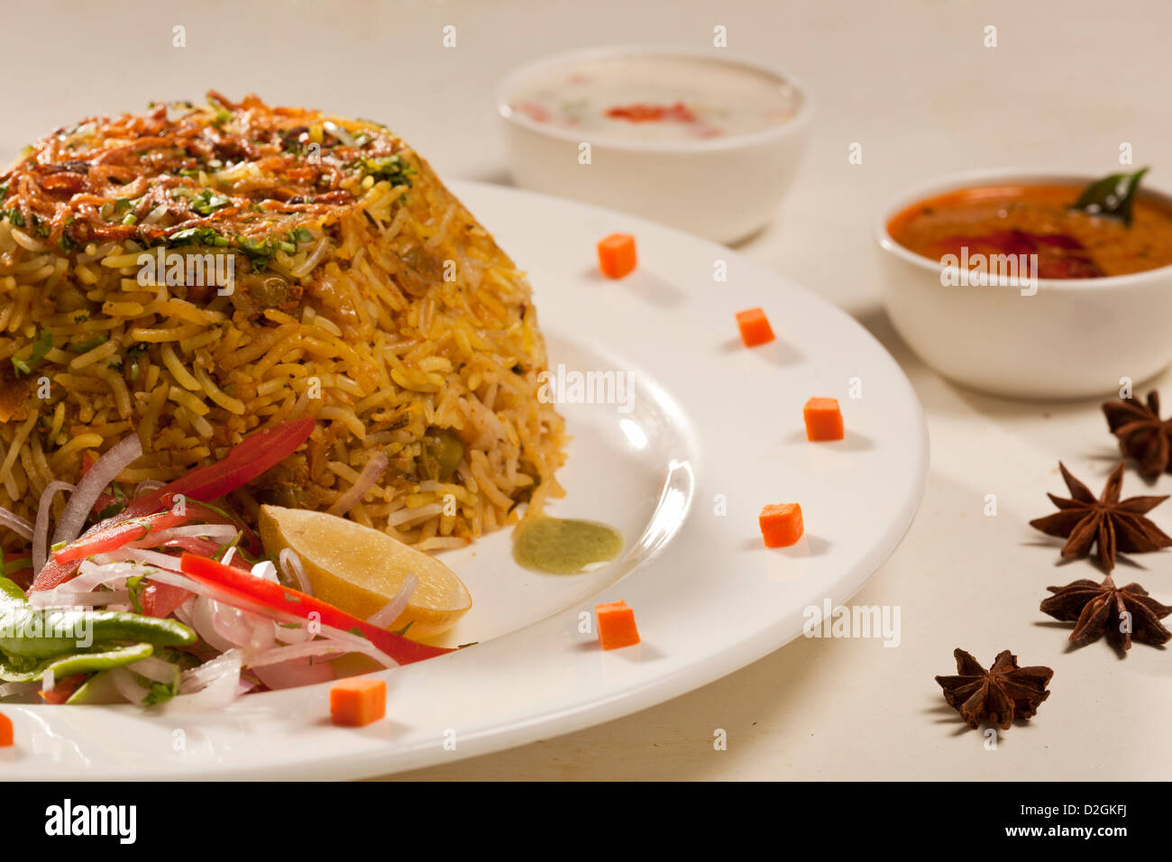 Hot delicious vegetable biryani Stock Photo - Alamy