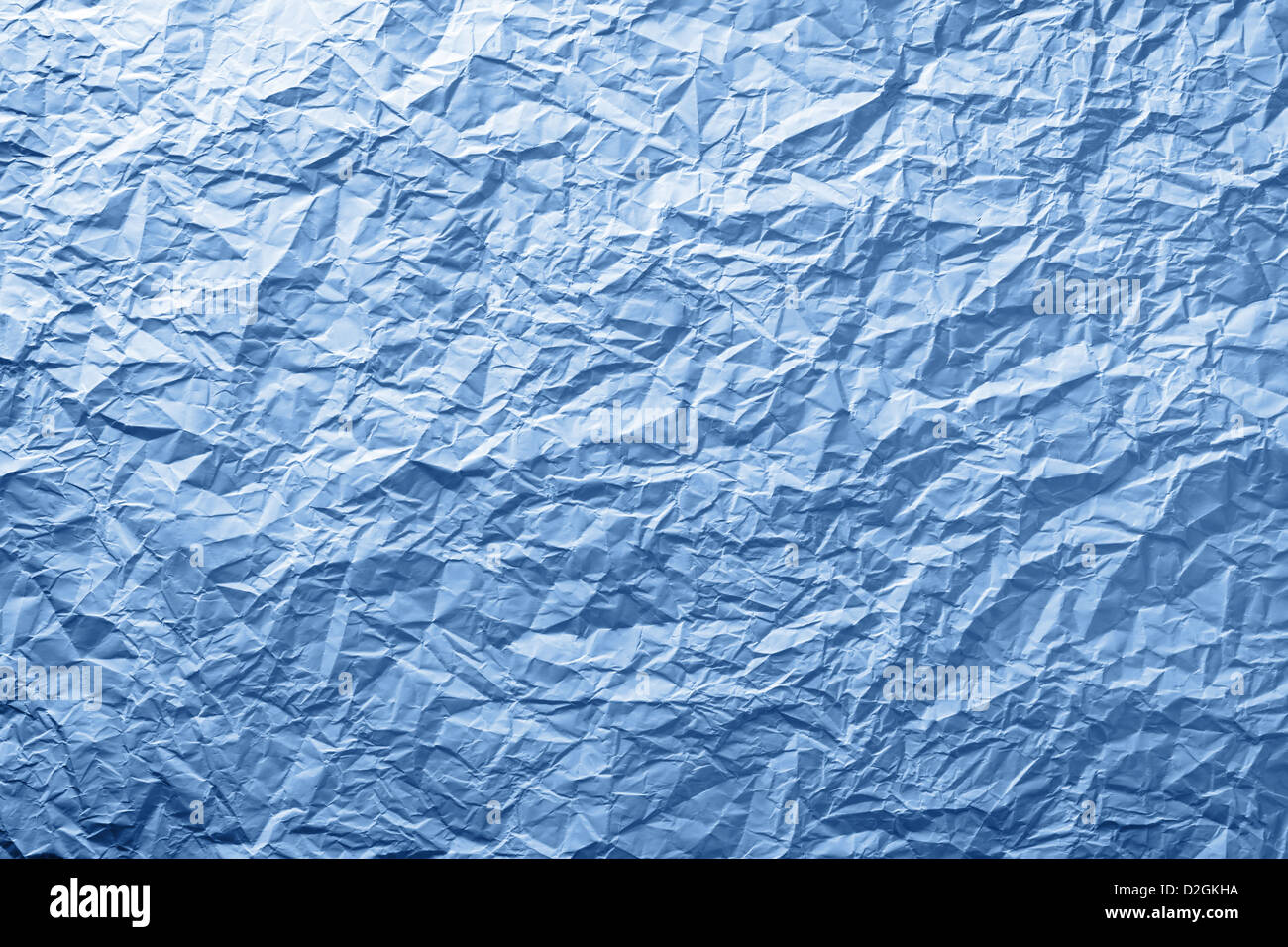 Blue crumpled paper texture for background. Top view Stock Photo - Alamy