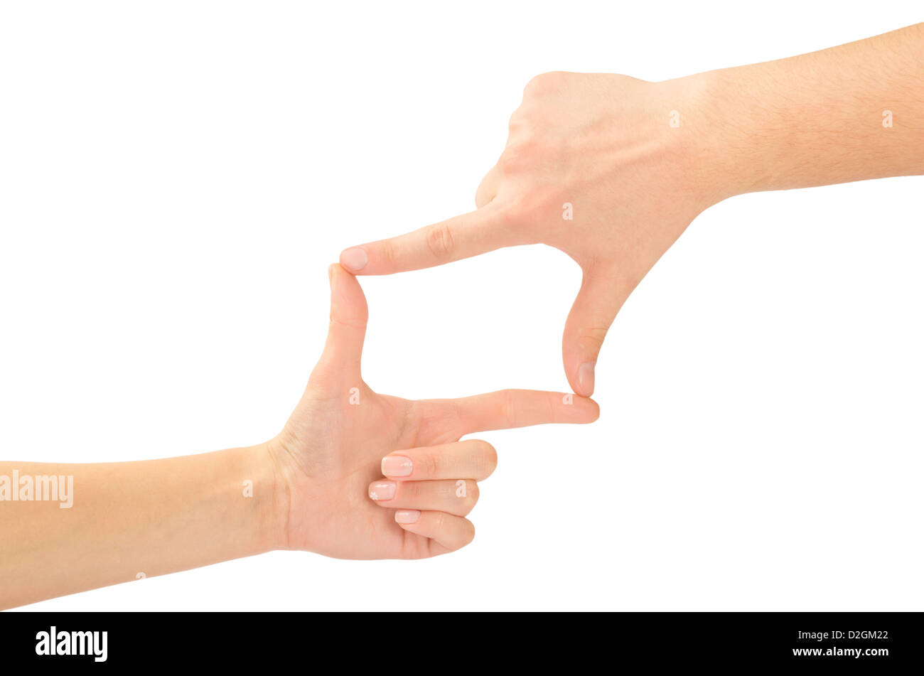 Hands in the shape of frame Stock Photo - Alamy