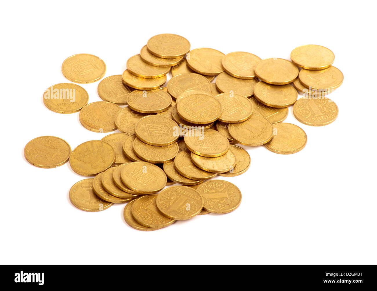 golden coins isolated on white Stock Photo - Alamy