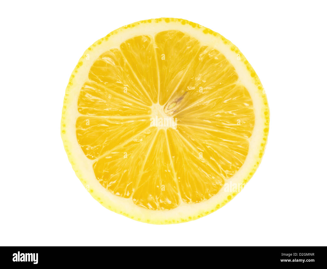Slice of fresh lemon isolated on white background Stock Photo - Alamy