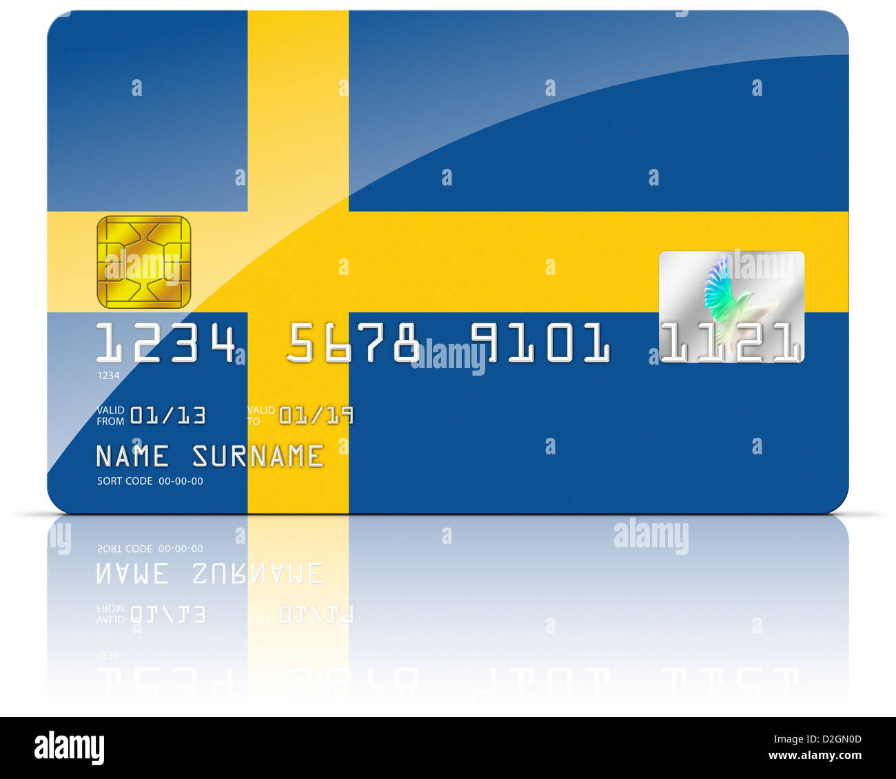 Sweden credit card. Clipping path included Stock Photo - Alamy