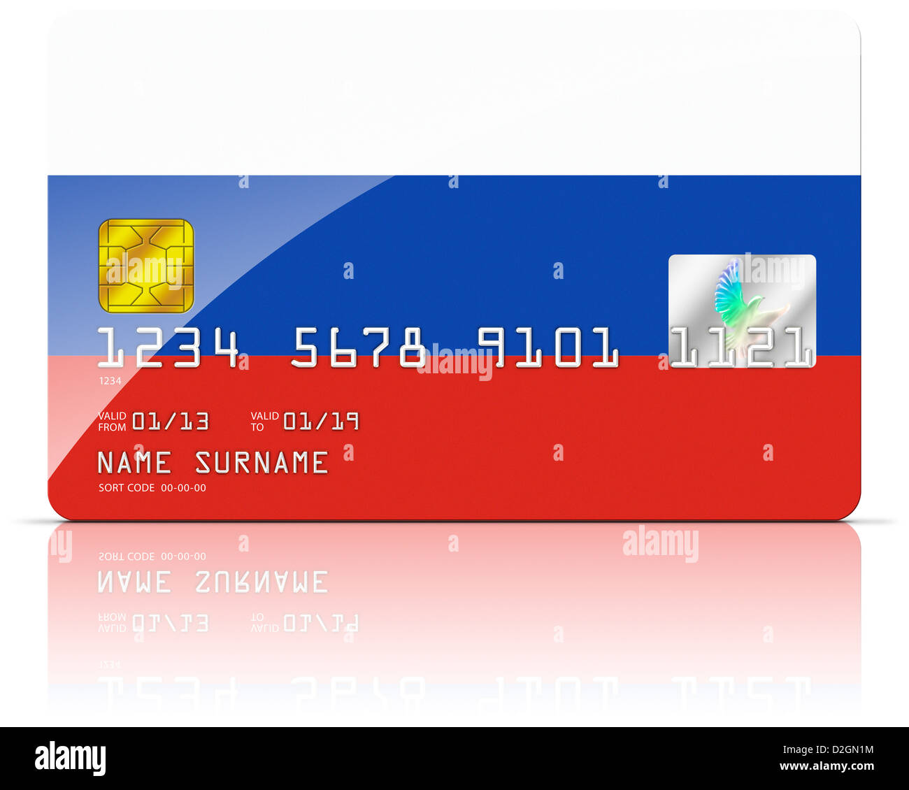 Russia credit card. Clipping path included Stock Photo - Alamy