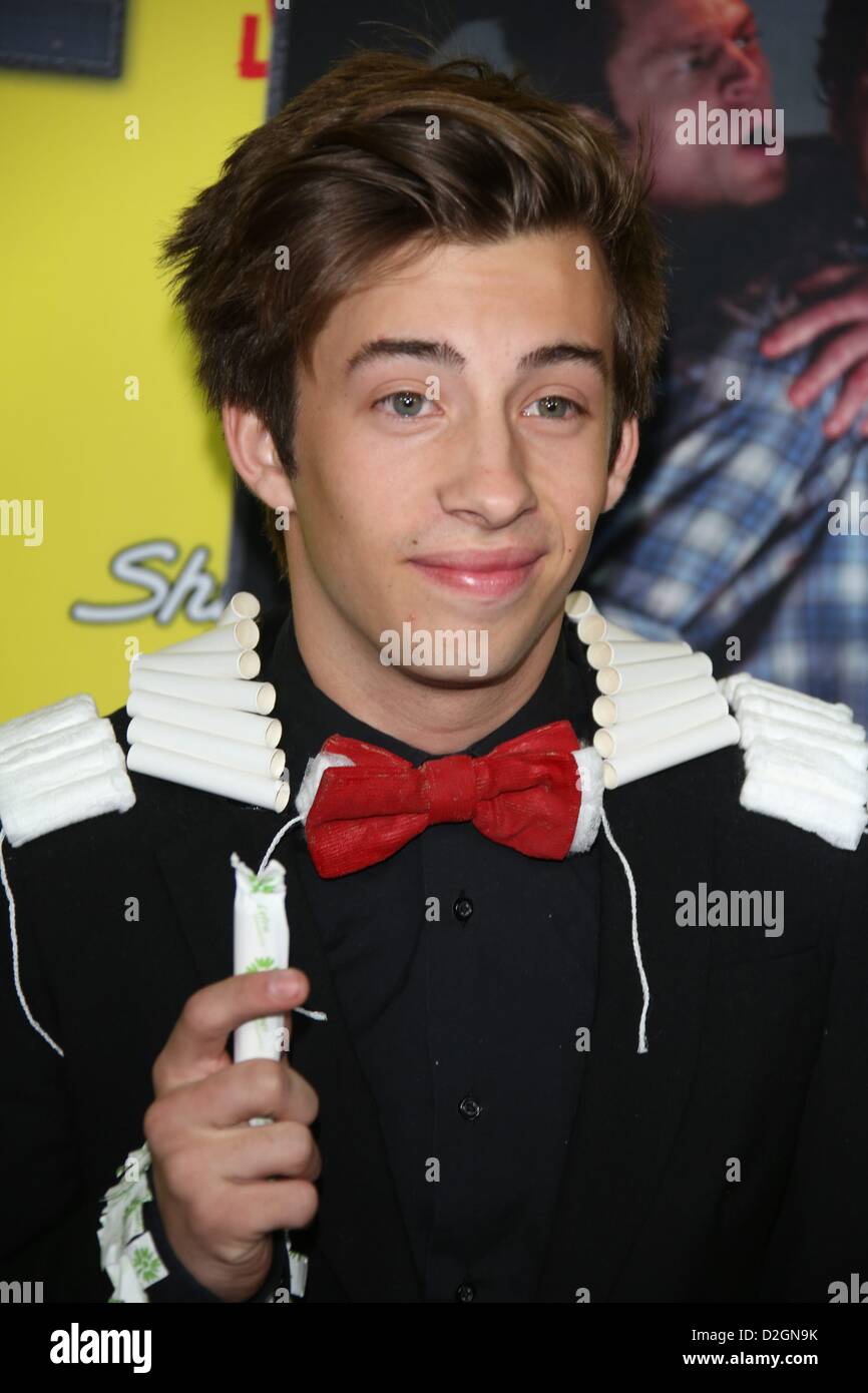 US actor Jimmy Bennett arrives for the premiere of the film 'Movie 43 ...