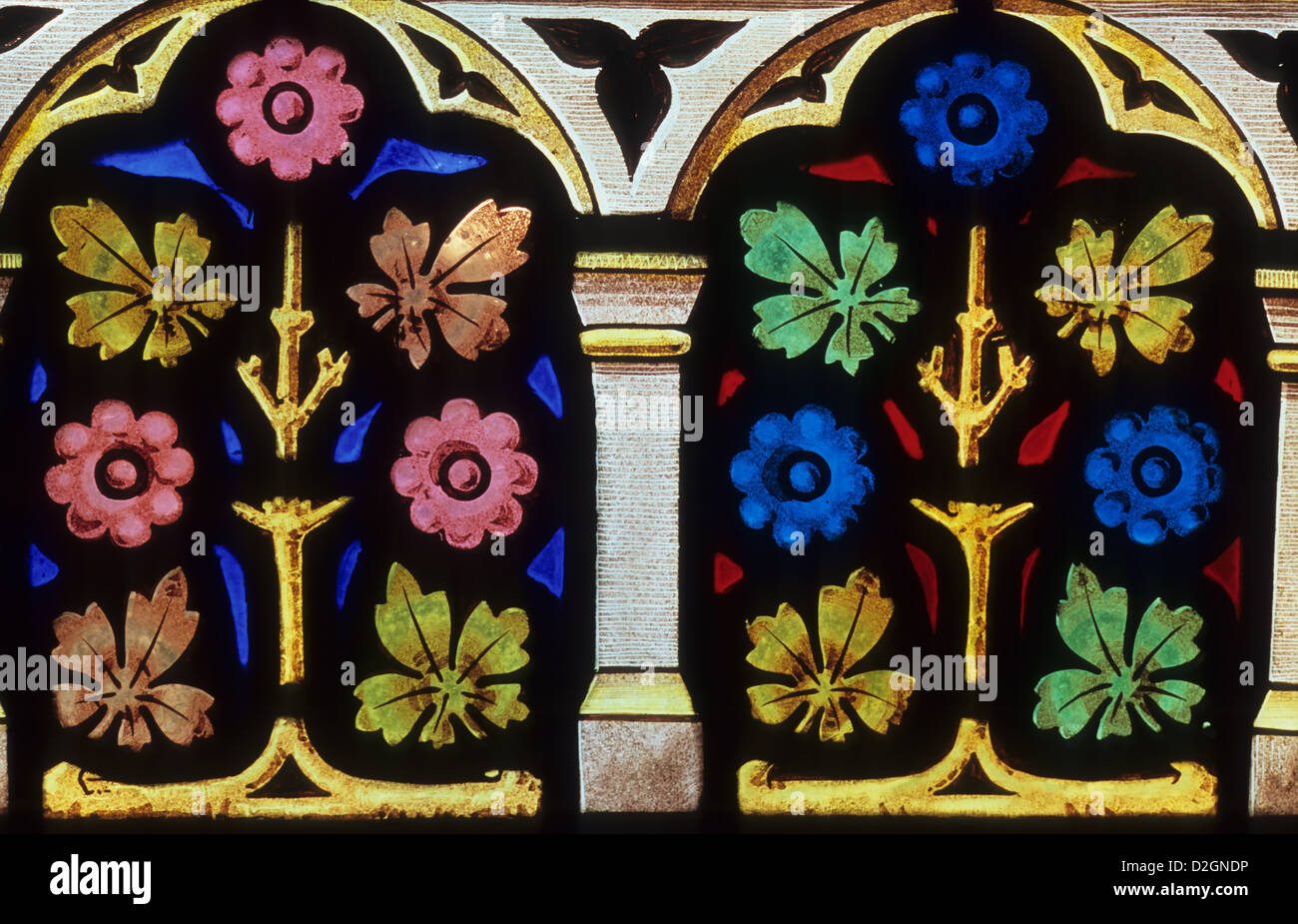 Oak Leaf Stained Glass Pattern Oak Tree – Stained Glass Style No2