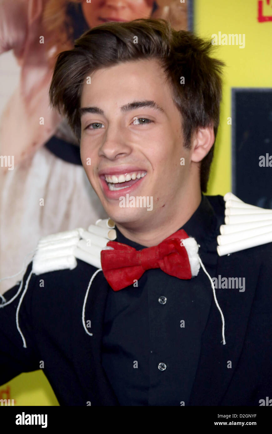 US actor Jimmy Bennett arrives for the premiere of the film 'Movie 43 ...