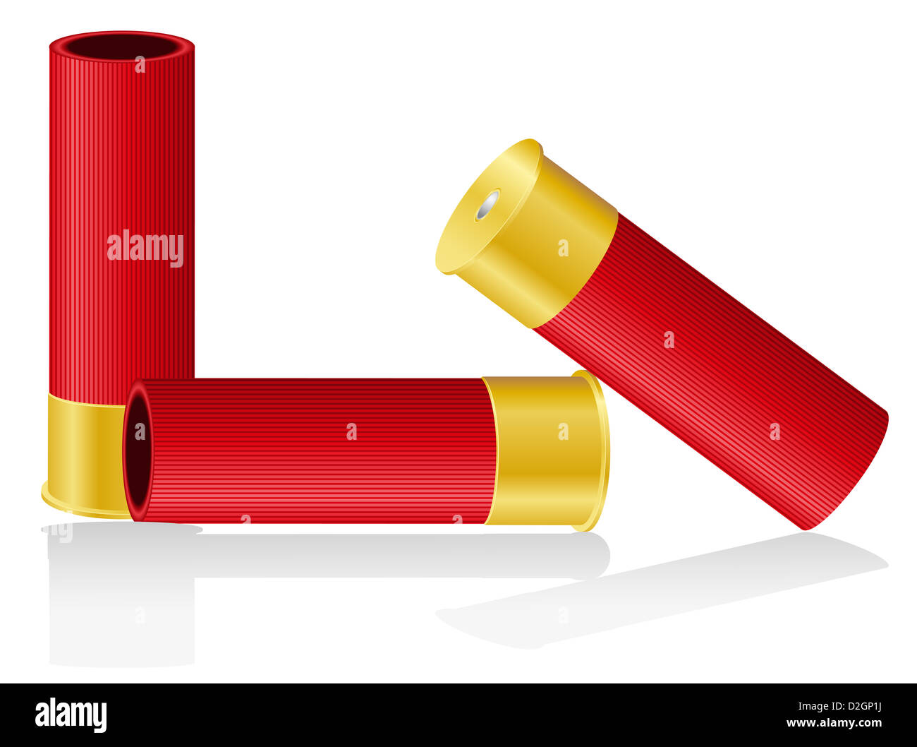 shotgun shells illustration isolated on white background Stock Photo ...