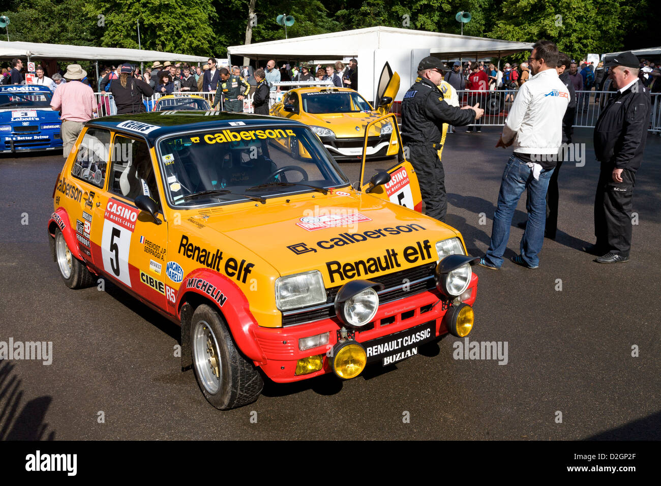 1978 Renault 5 Group 2 rally car waits in the paddock at the 2012 ...