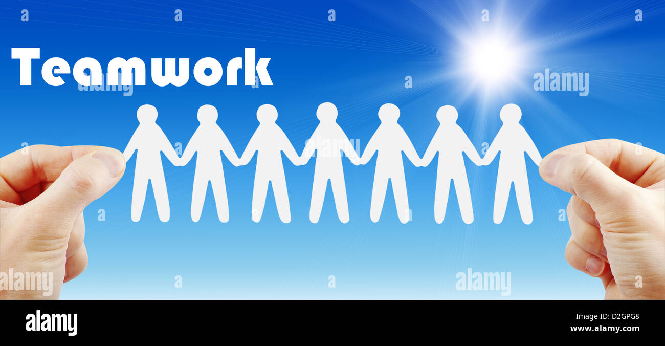 People team in hands Stock Photo - Alamy