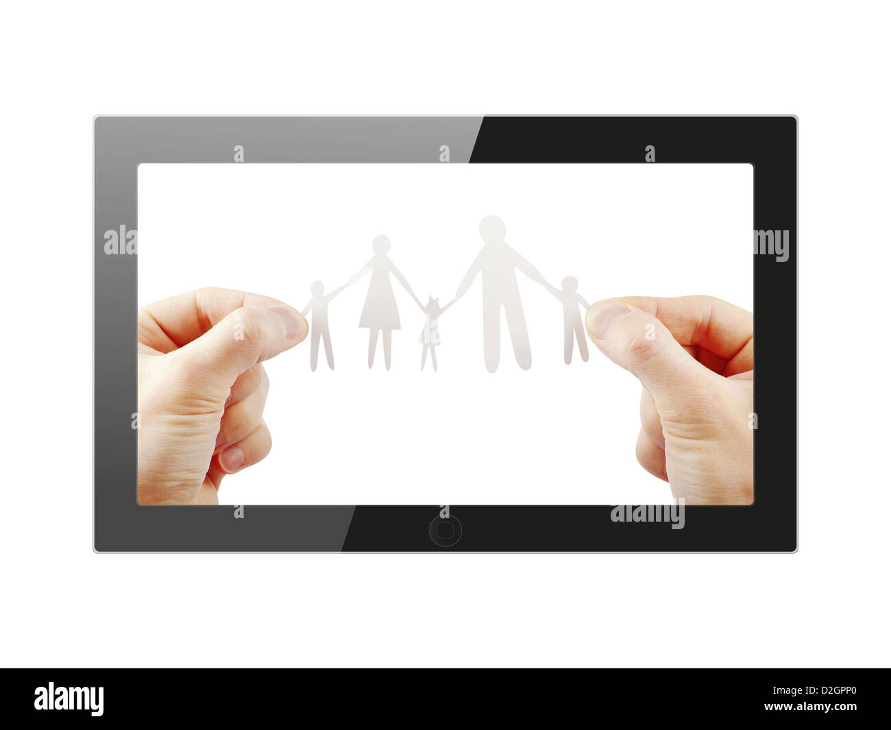 Black generic tablet pc, 3d render Stock Photo - Alamy