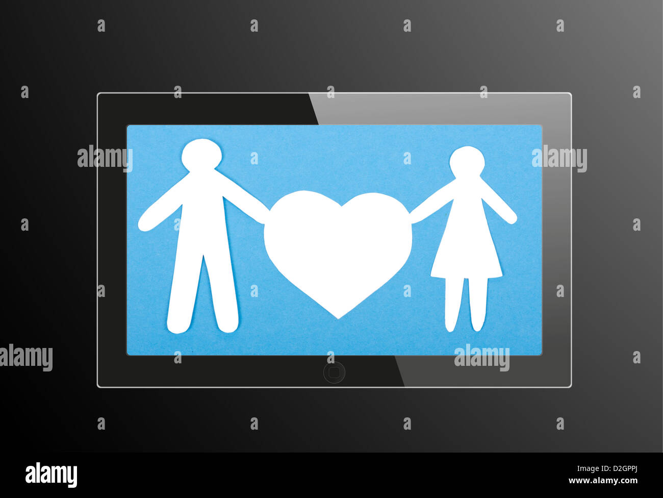 Black generic tablet pc, 3d render Stock Photo - Alamy