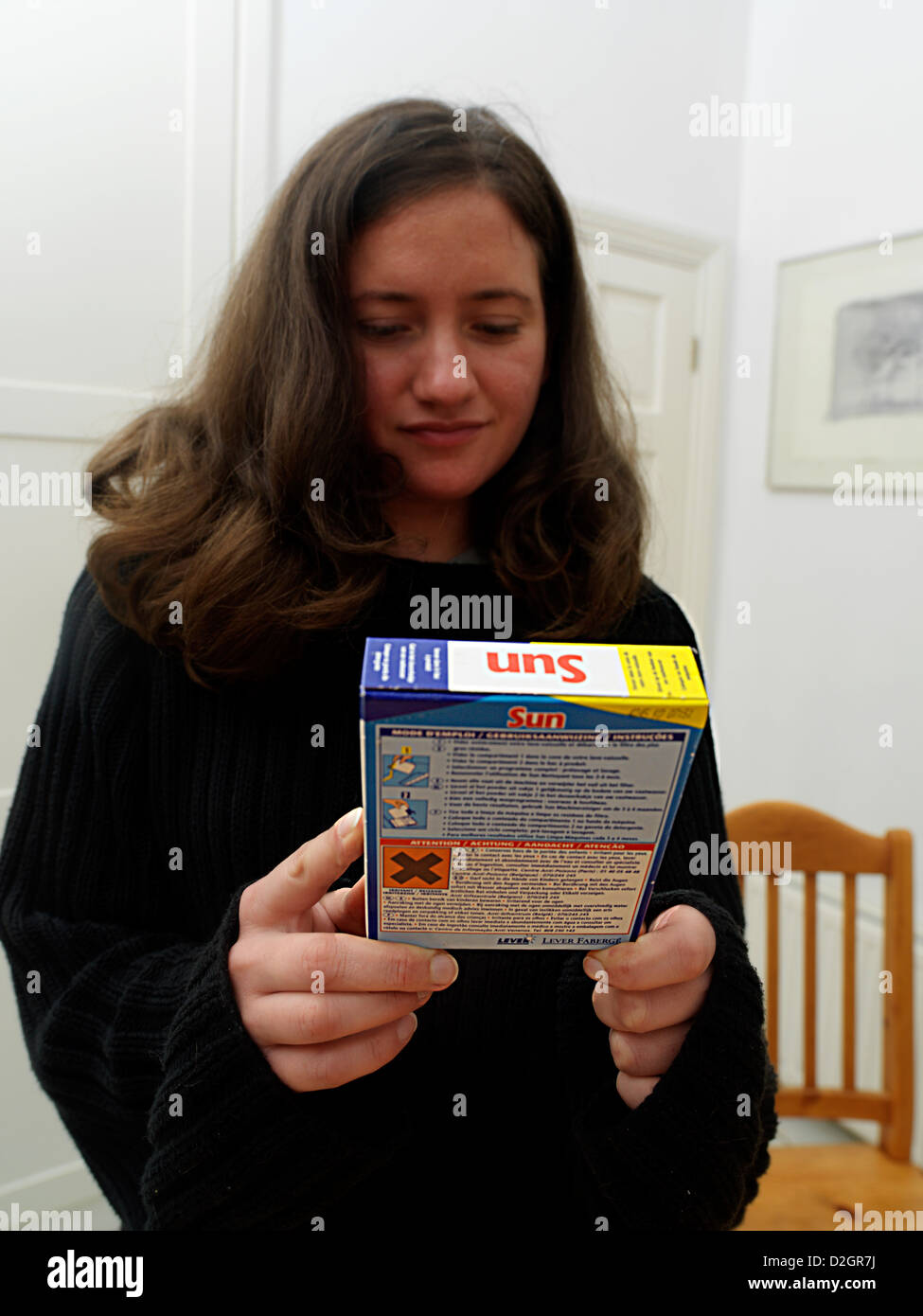 Person Checking Label Stock Photo - Alamy