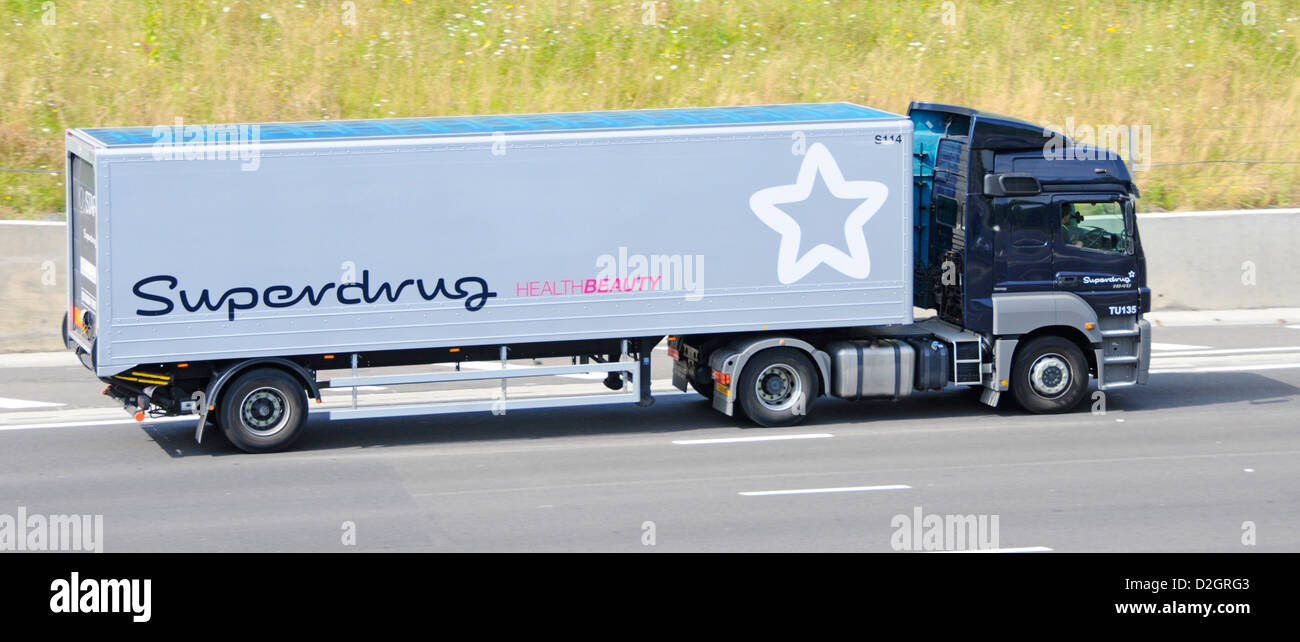 Superdrug stores hgv supply chain delivery lorry truck and articulated ...