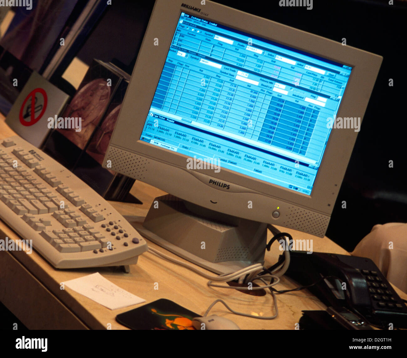 Computer Screens Financial Market Dubai UAE Stock Photo - Alamy