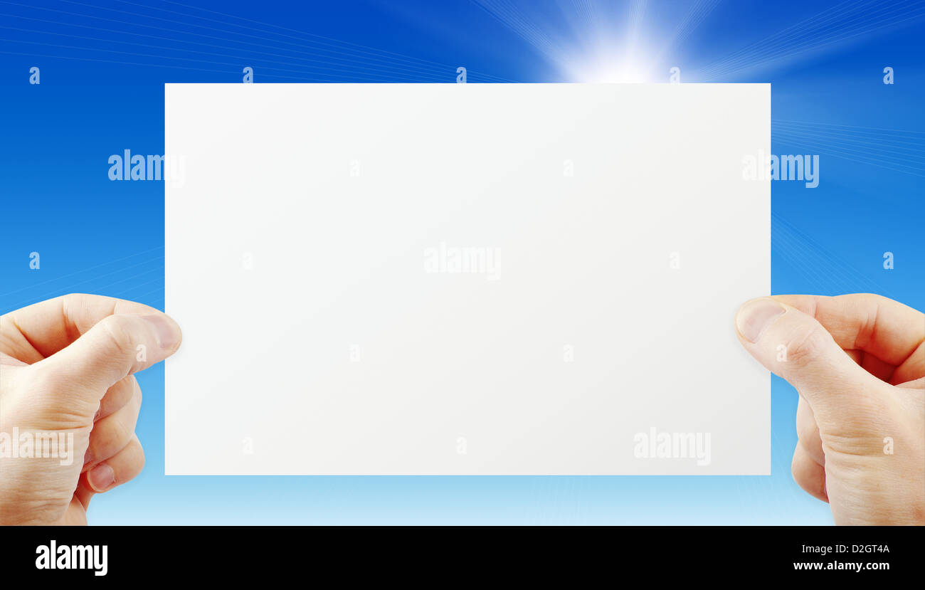 Hands holding paper Stock Photo - Alamy