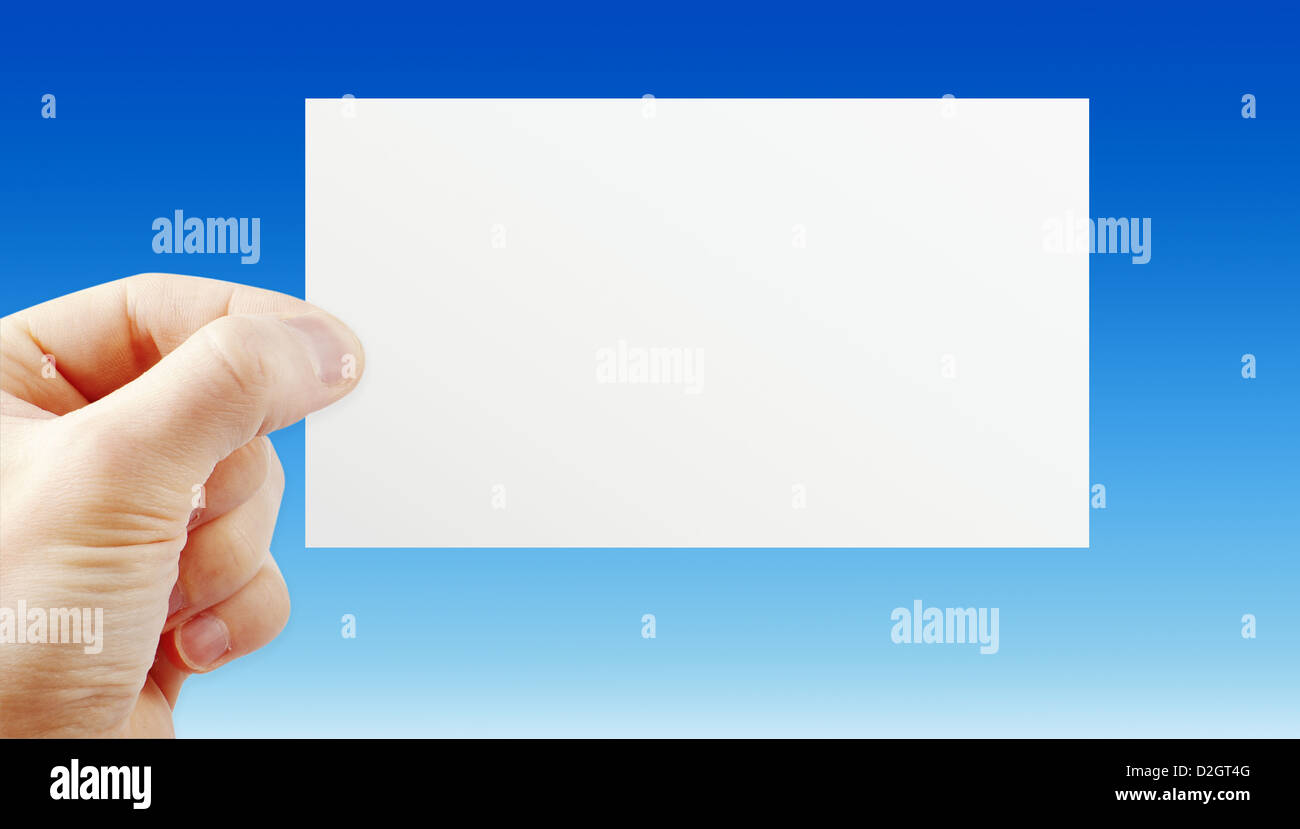 Hand holding paper Stock Photo - Alamy