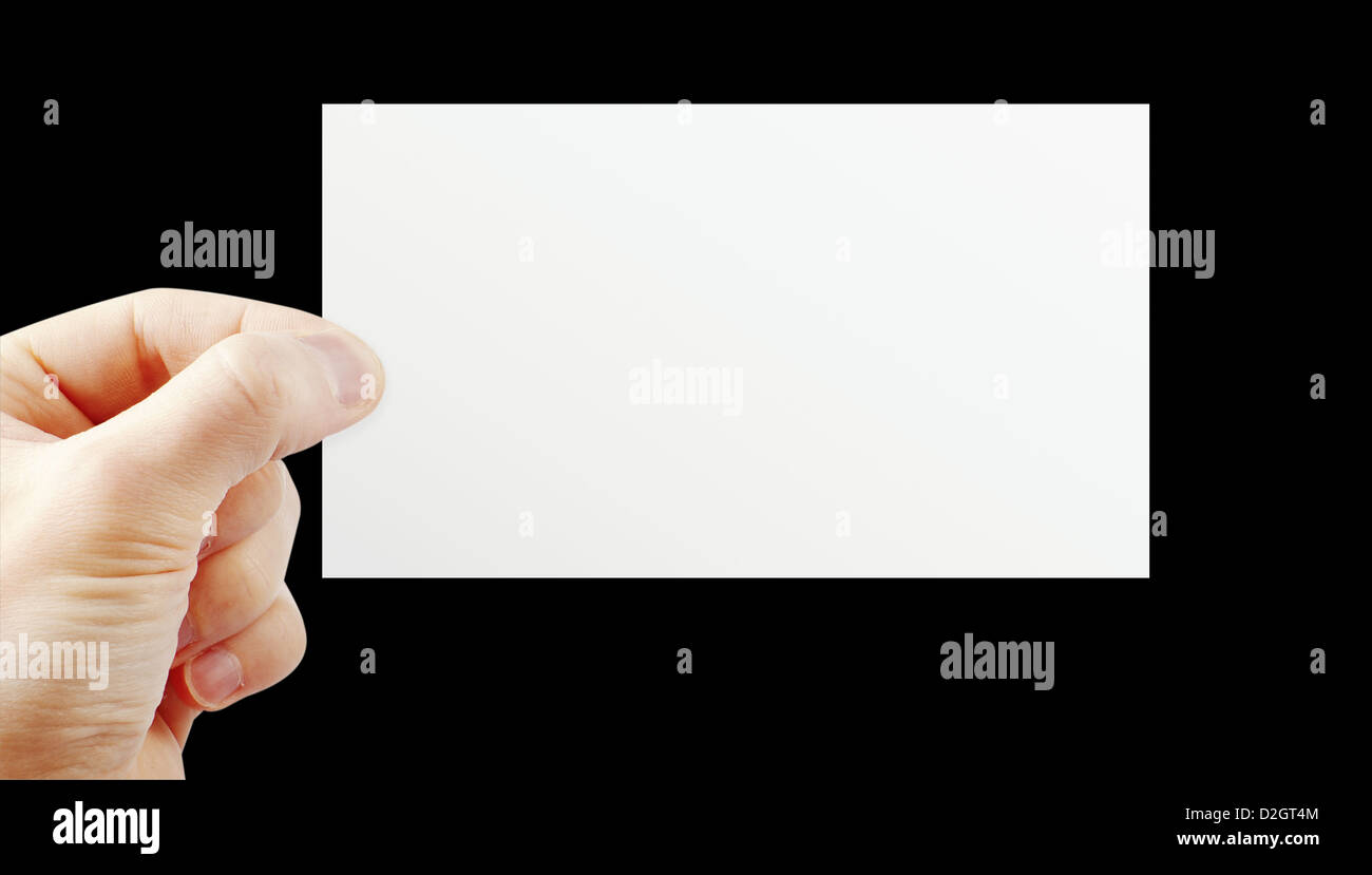 Hand holding paper Stock Photo - Alamy