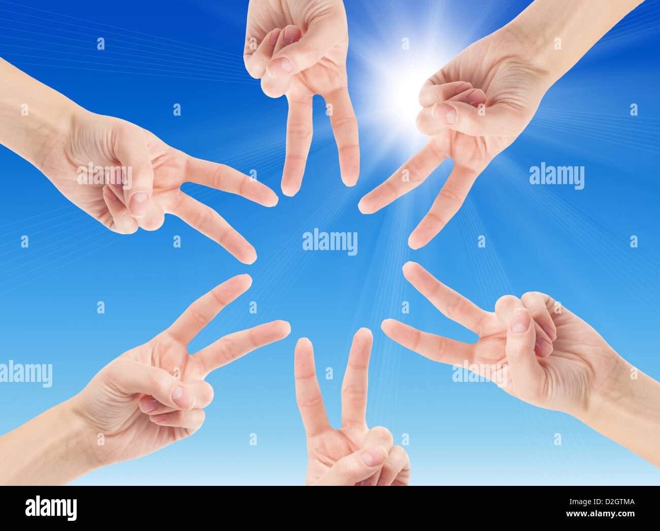 Finger forming star shape hi-res stock photography and images - Alamy