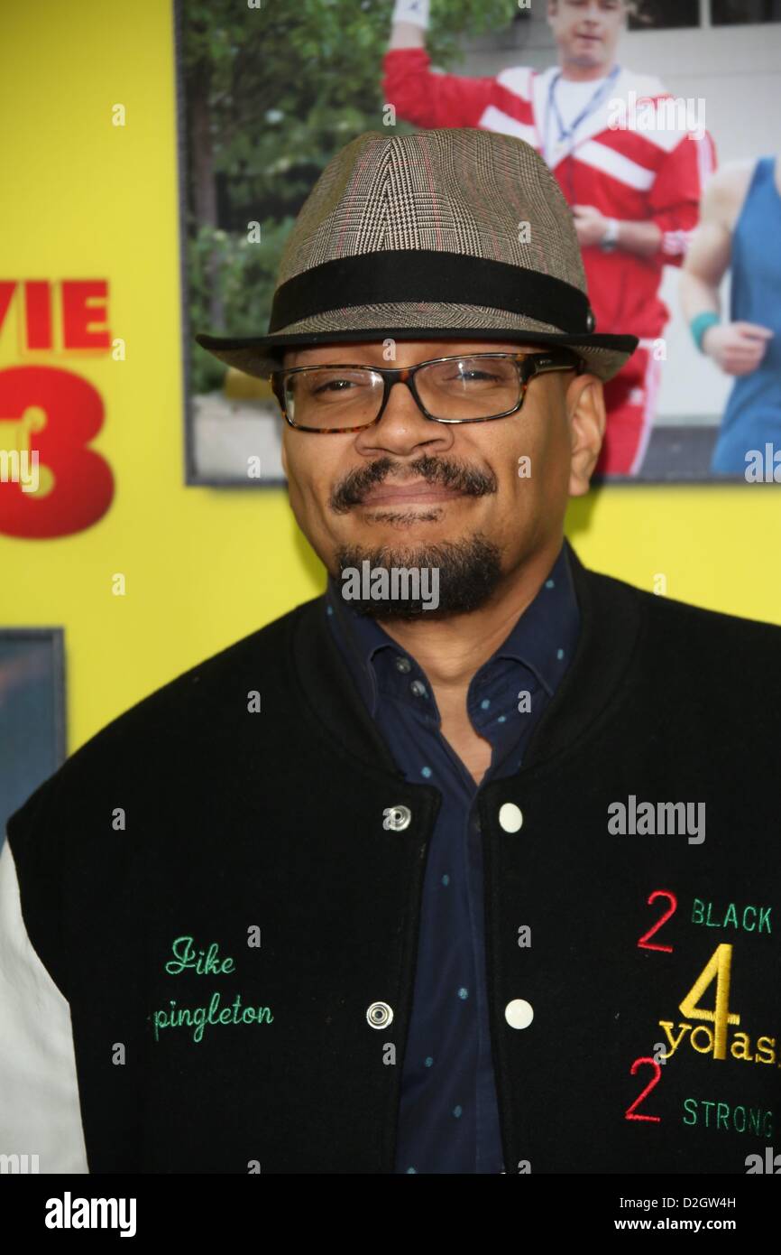 US director Rusty Cundieff arrives at the premiere of "Movie 43" at ...