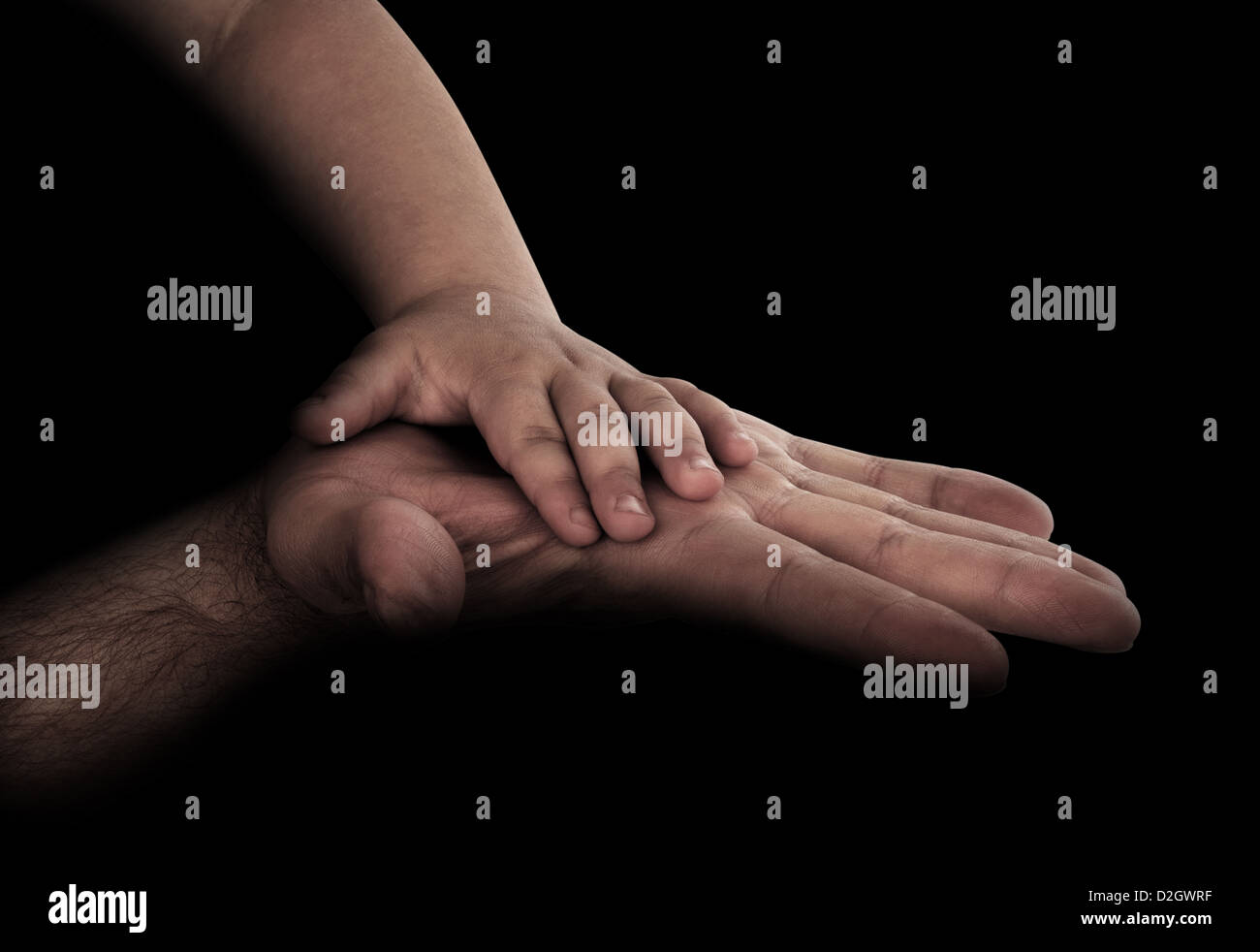 baby hand with father's hand Stock Photo - Alamy