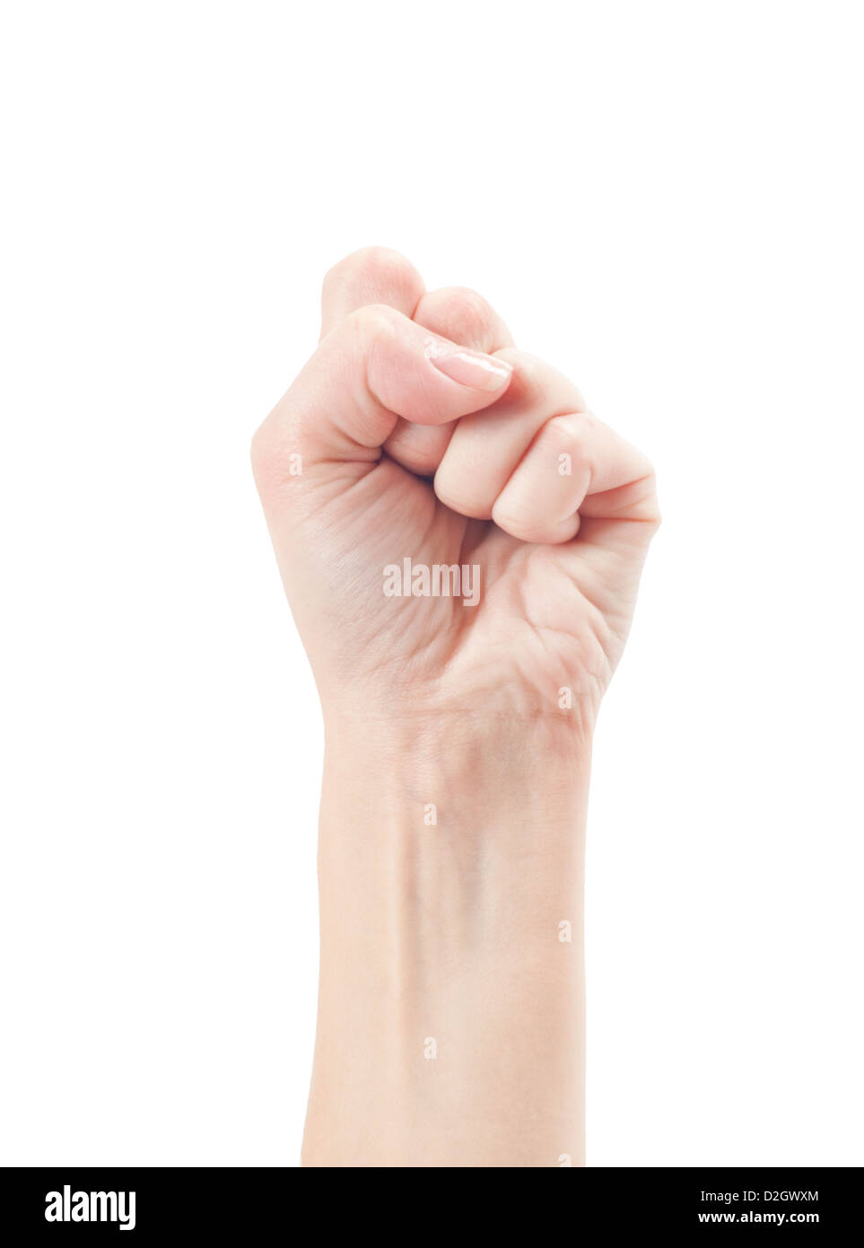 Fist. Gesture of the hand on white background Stock Photo - Alamy