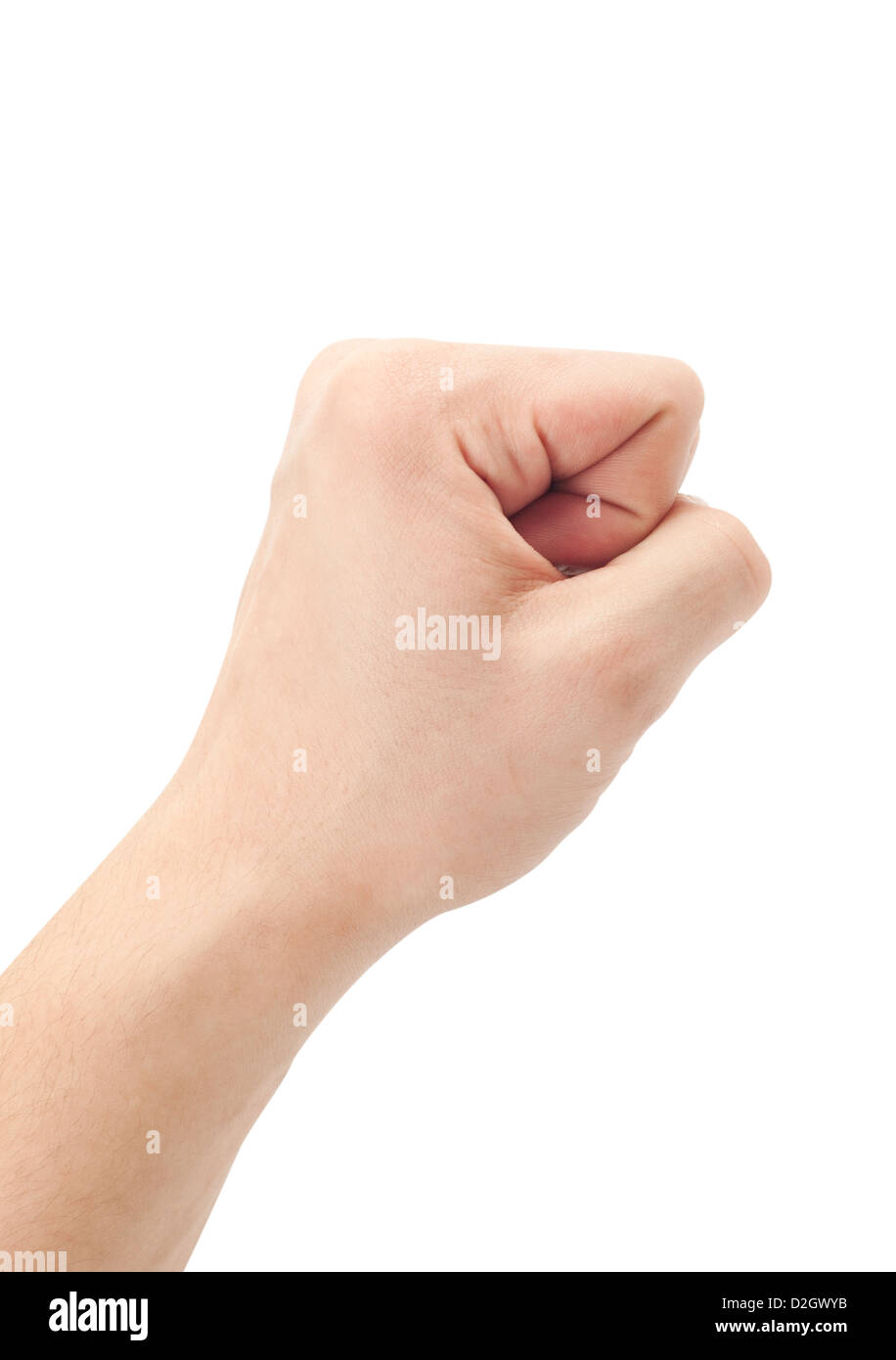 Fist. Gesture of the hand on white background Stock Photo - Alamy