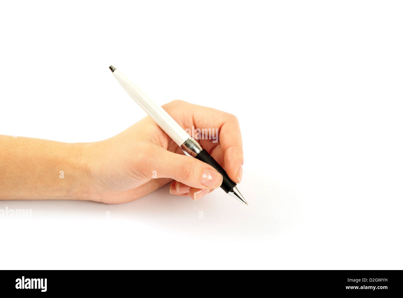 Hand holding feather writing hi-res stock photography and images - Alamy