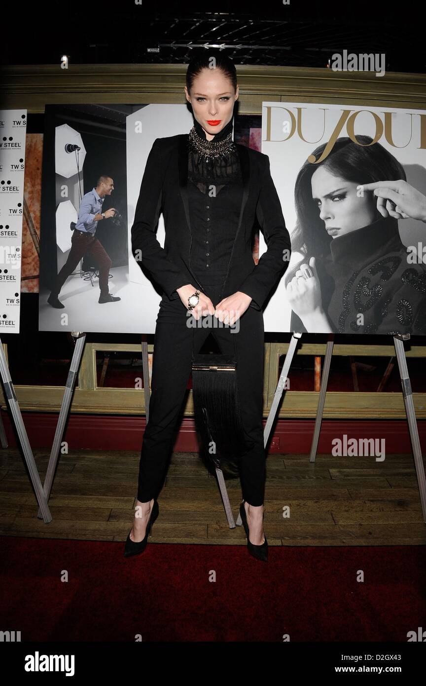 New York, USA. 24th January 2013. Coco Rocha at arrivals for DuJour ...
