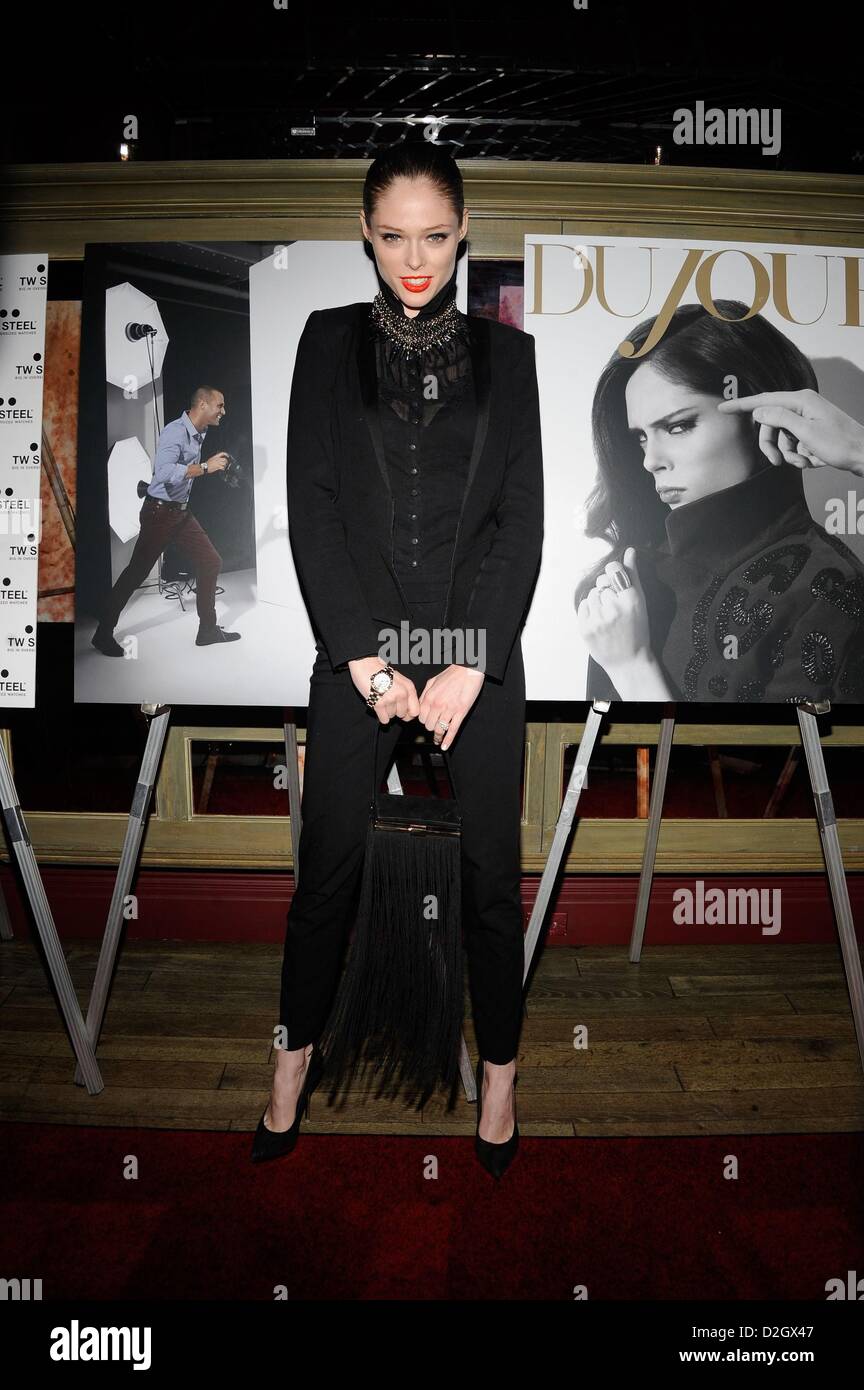 New York, USA. 24th January 2013. Coco Rocha at arrivals for DuJour ...