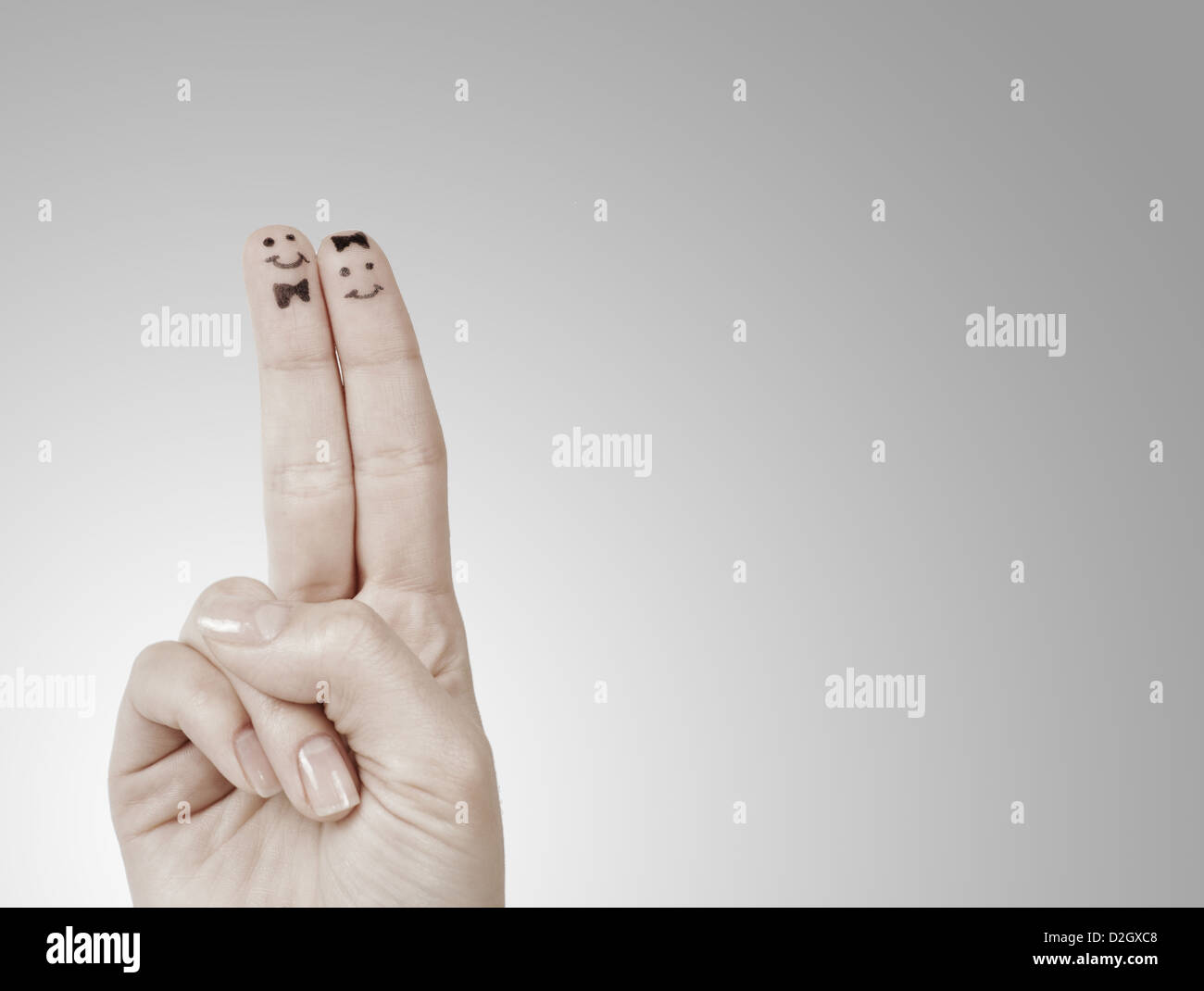 Painted finger smiley isolated on white Stock Photo - Alamy