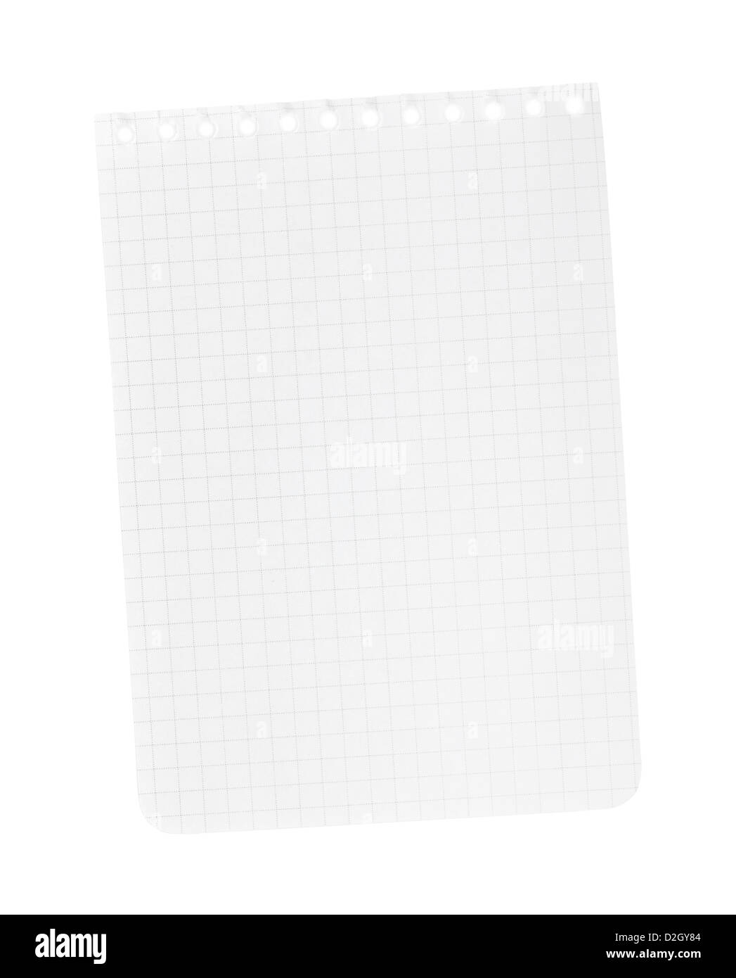 Blank note paper. Isolated on white background Stock Photo - Alamy