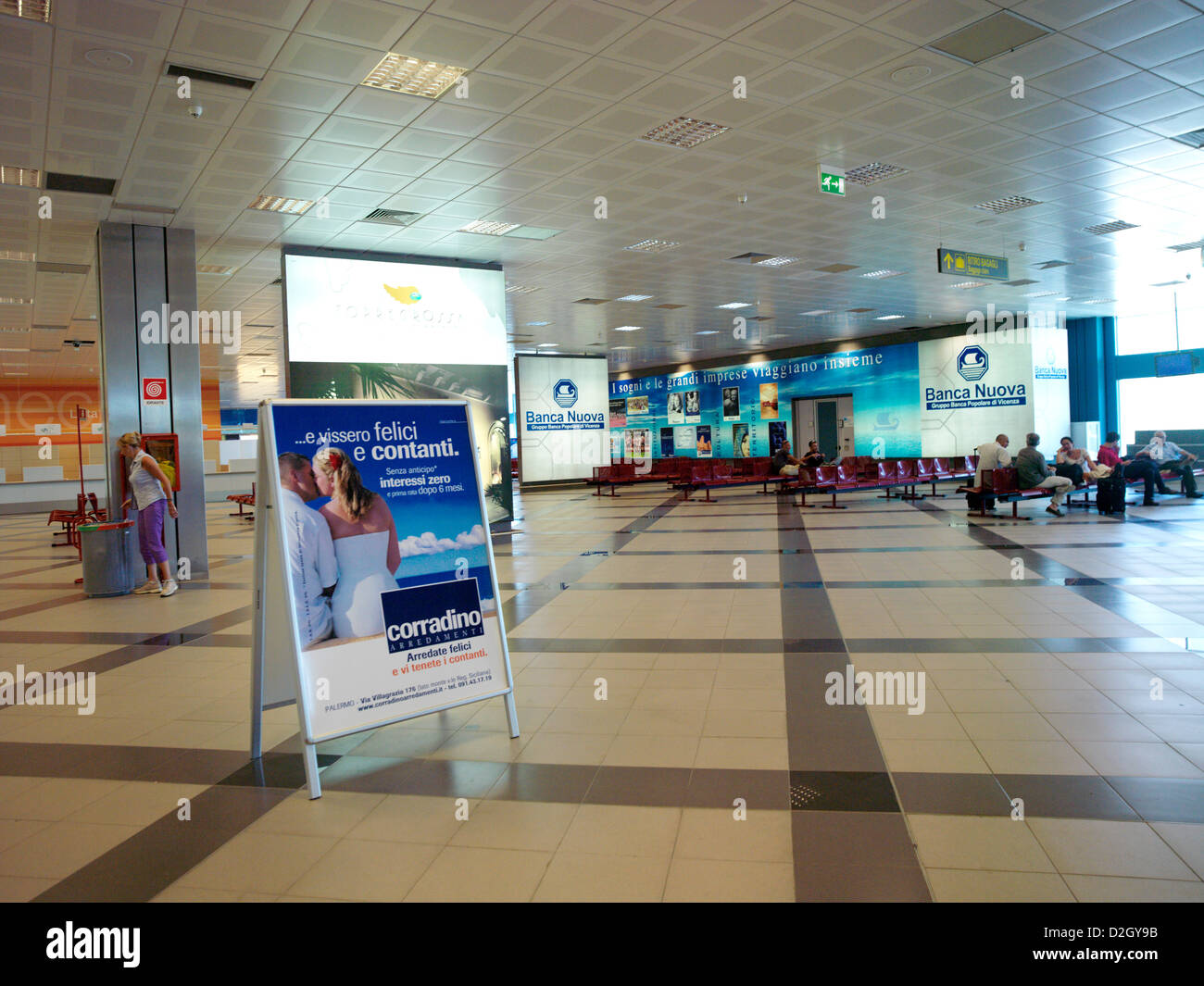 Palermo Sicily Italy Palermo Airport Departure Lounge Stock Photo - Alamy