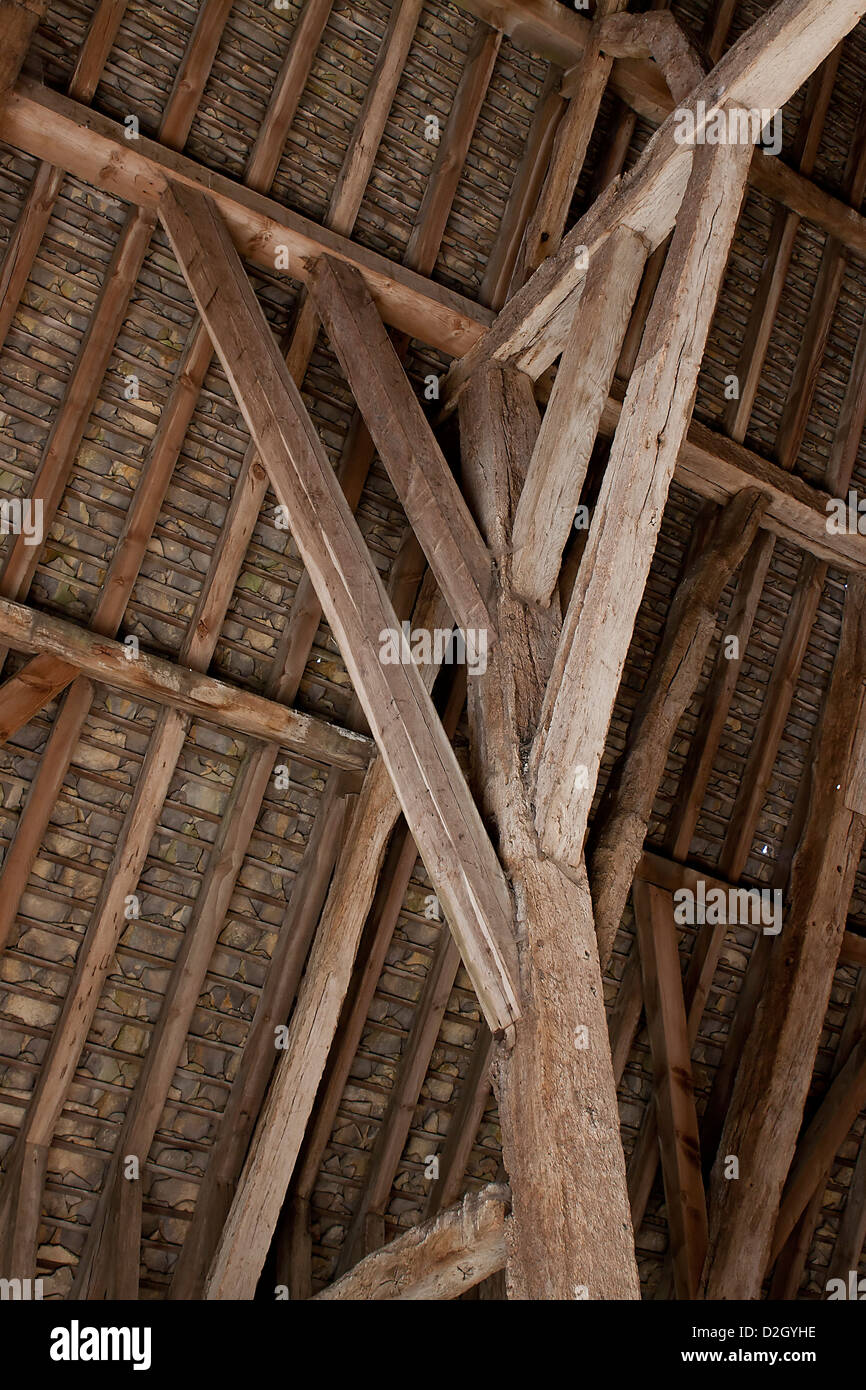 Coxwell Medieval Great Barn 14th Century Timber Construction Detail ...