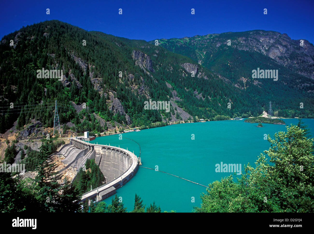 Diablo Dam, Diablo Lake, Ross Lake National Recreation Area, Cascade ...