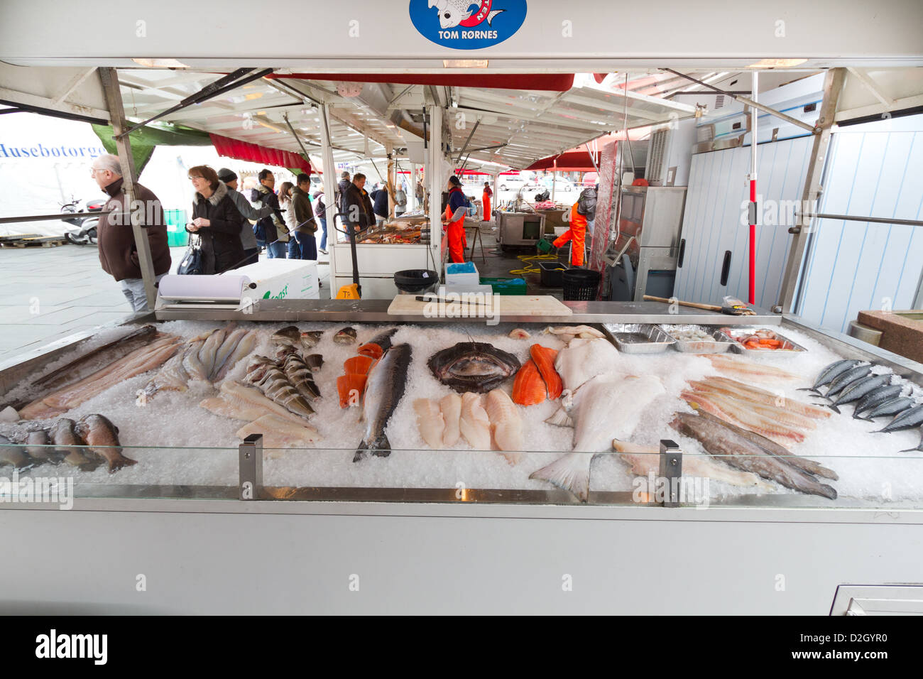 Fish market in Bergen, Norway Stock Photo - Alamy