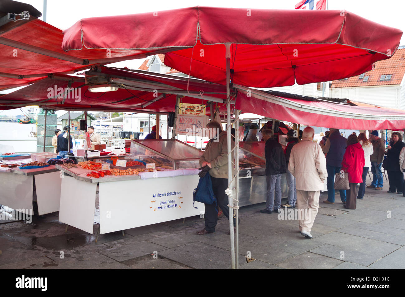Fish market in Bergen, Norway Stock Photo - Alamy