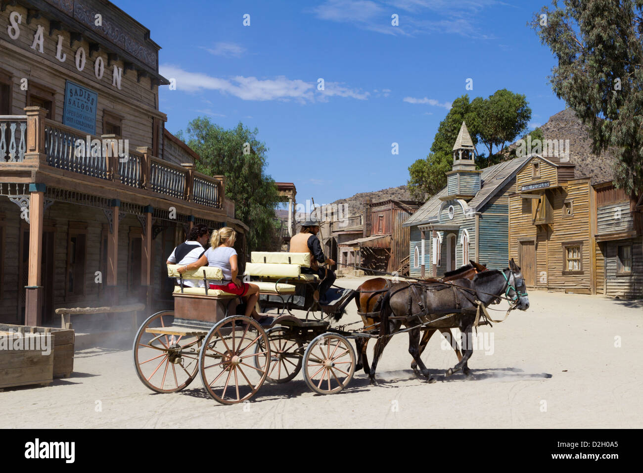 Texas Hollywood film set, used as location for the Western film Once ...