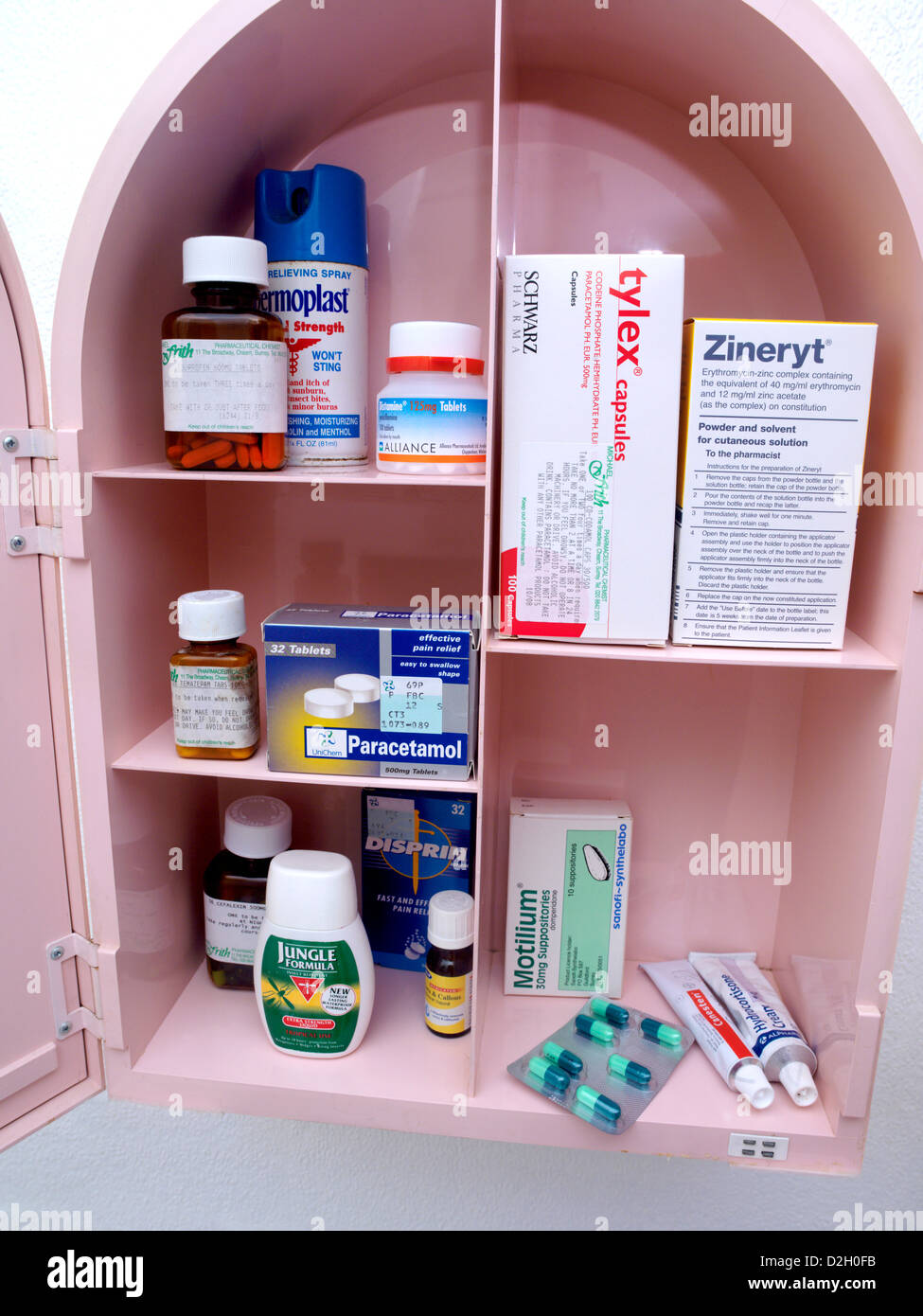 Medicine Cabinet with Drugs Stock Photo - Alamy