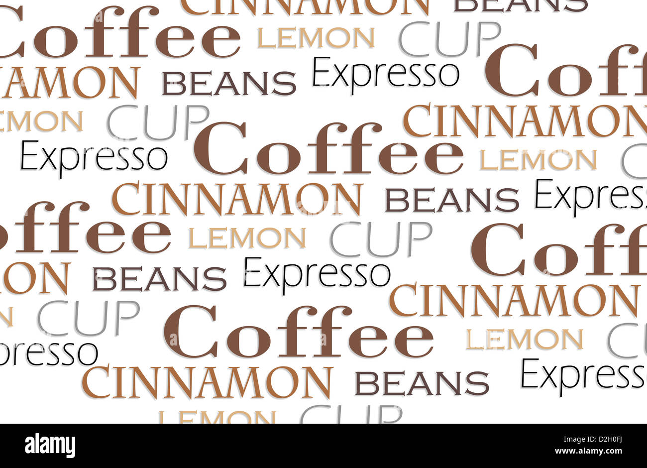 Coffee words background Stock Photo - Alamy